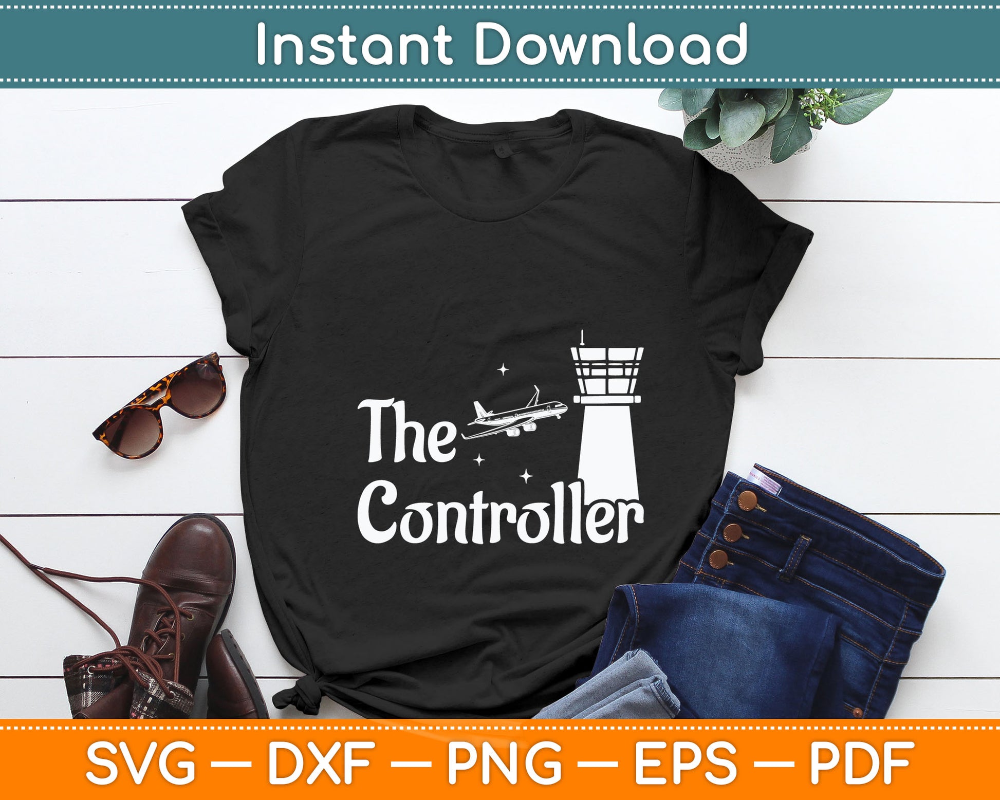 The Controller - Air Traffic Control Aircraft ATC Airfield Svg File ...