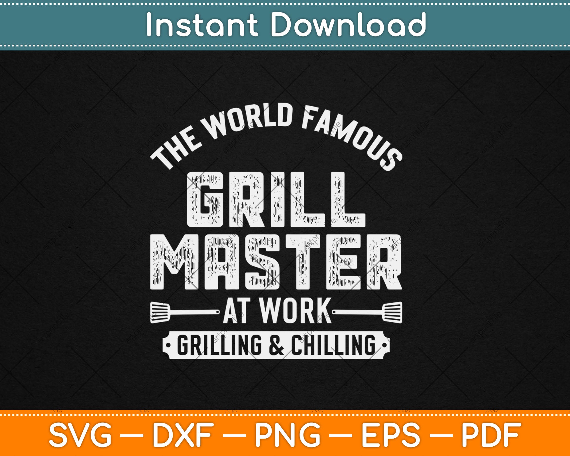 The World Famous Grill Master Funny Bbq Svg Digital Cutting File ...