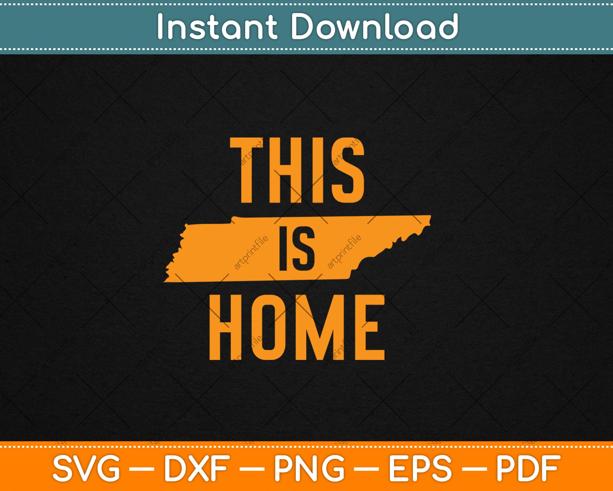 This Is Home Tennessee State Orange Proud Fan Gift Vintage Svg File ...