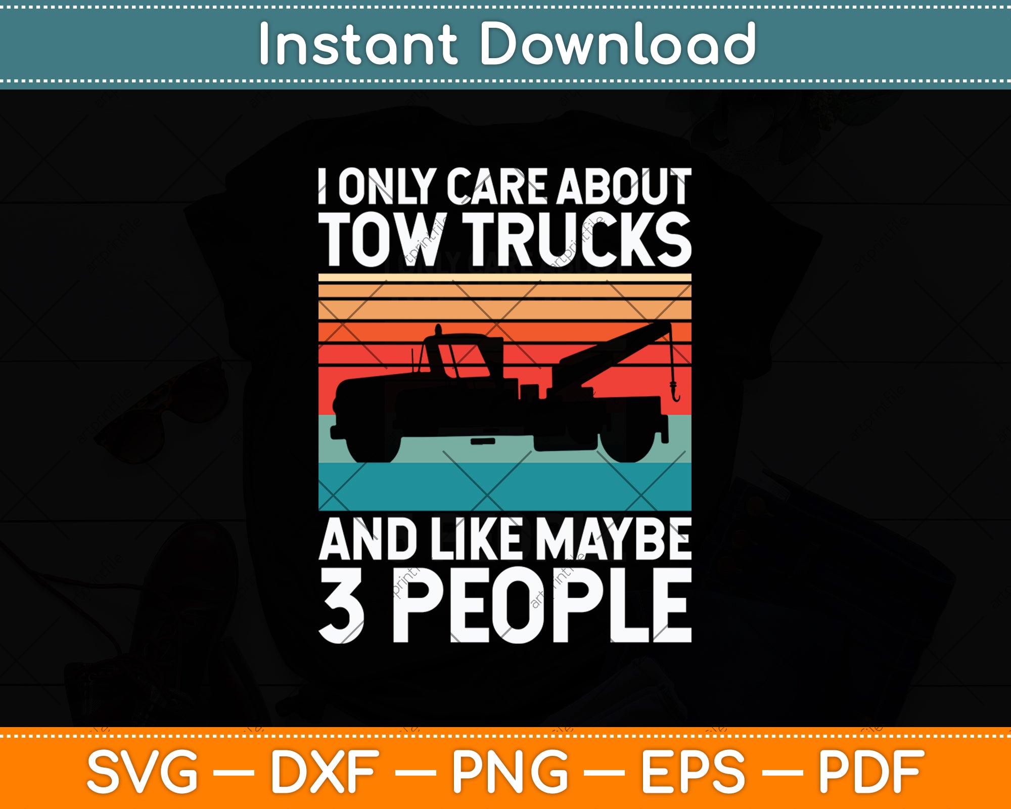 Tow Truck Driver Recovery Operator Vehicle Wrecker Svg Cutting File ...