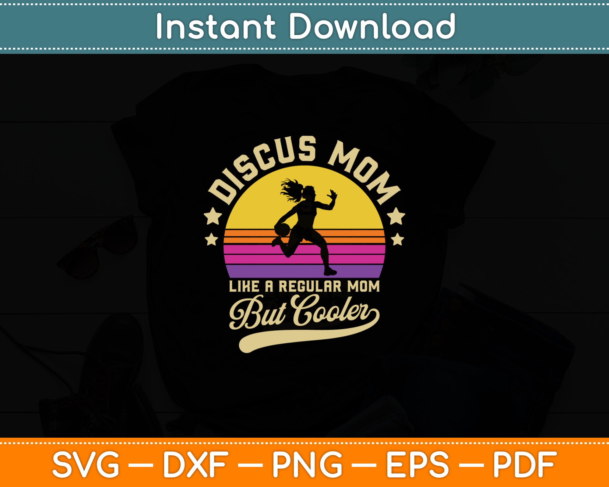 Track And Field Mother Thrower Throwing Discus Mom Svg Cutting File ...