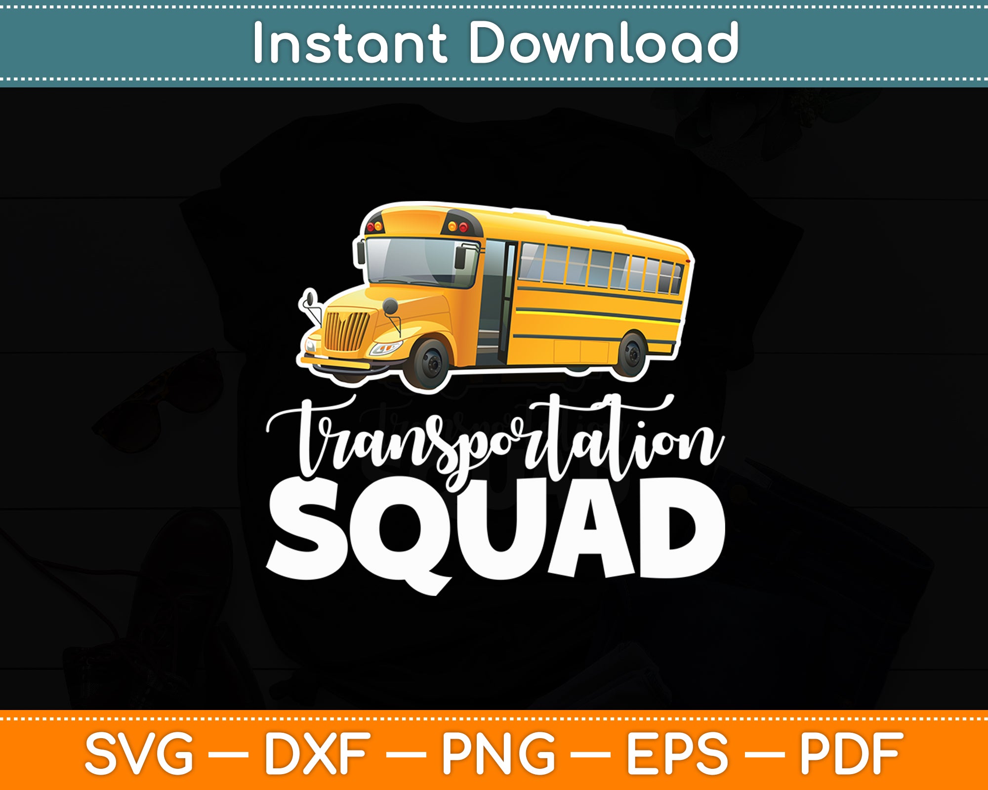 Transportation Squad Bus Driver School Bus Back To School Svg File ...