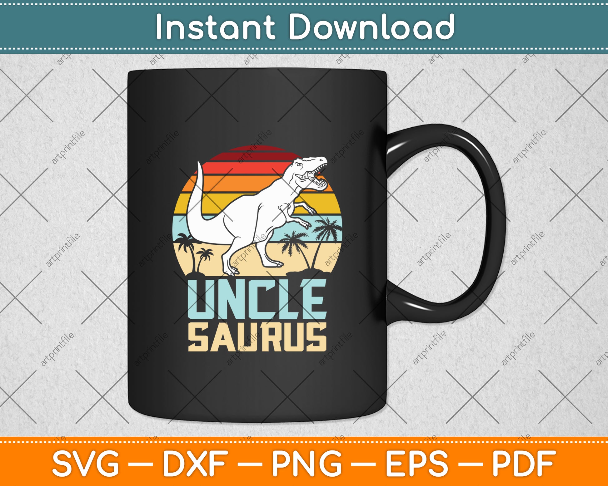 Unclesaurus T Rex Dinosaur Uncle Saurus Family Matching Svg Cut File ...