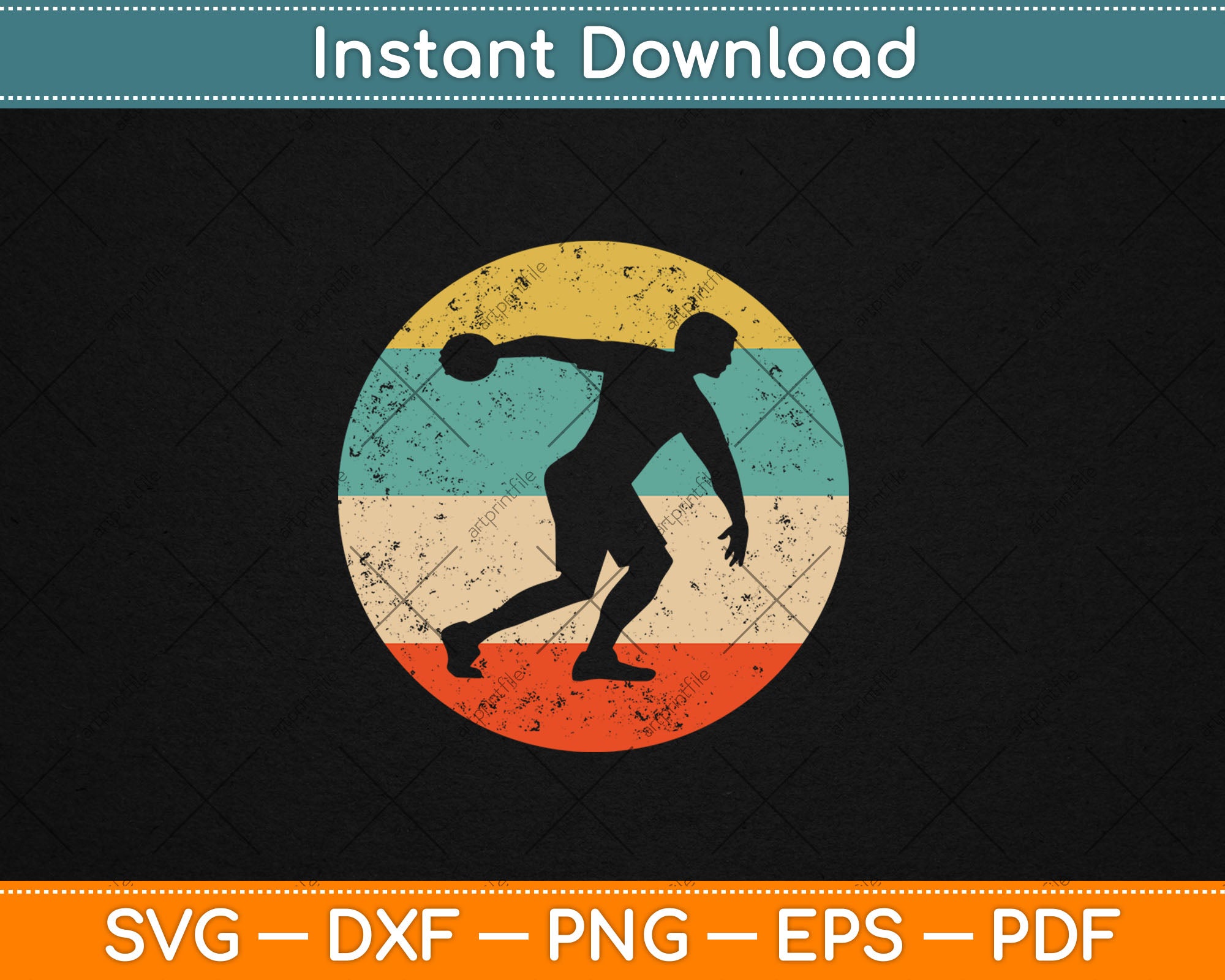 Vintage Discus Throw Black Classic Fit Svg Digital Cutting File ...
