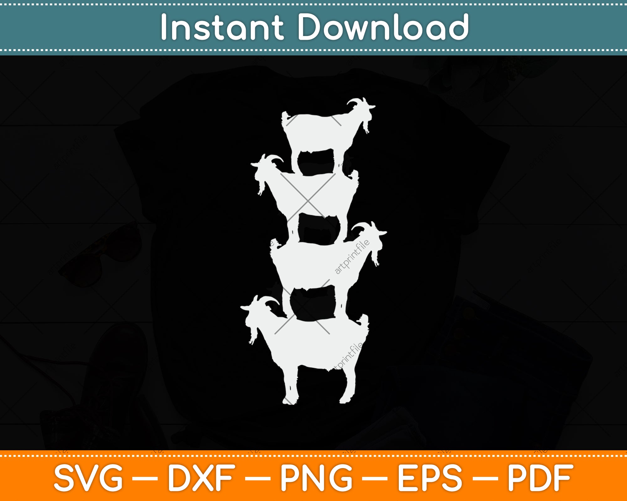 Vintage Goat Svg Digital Cutting File – artprintfile