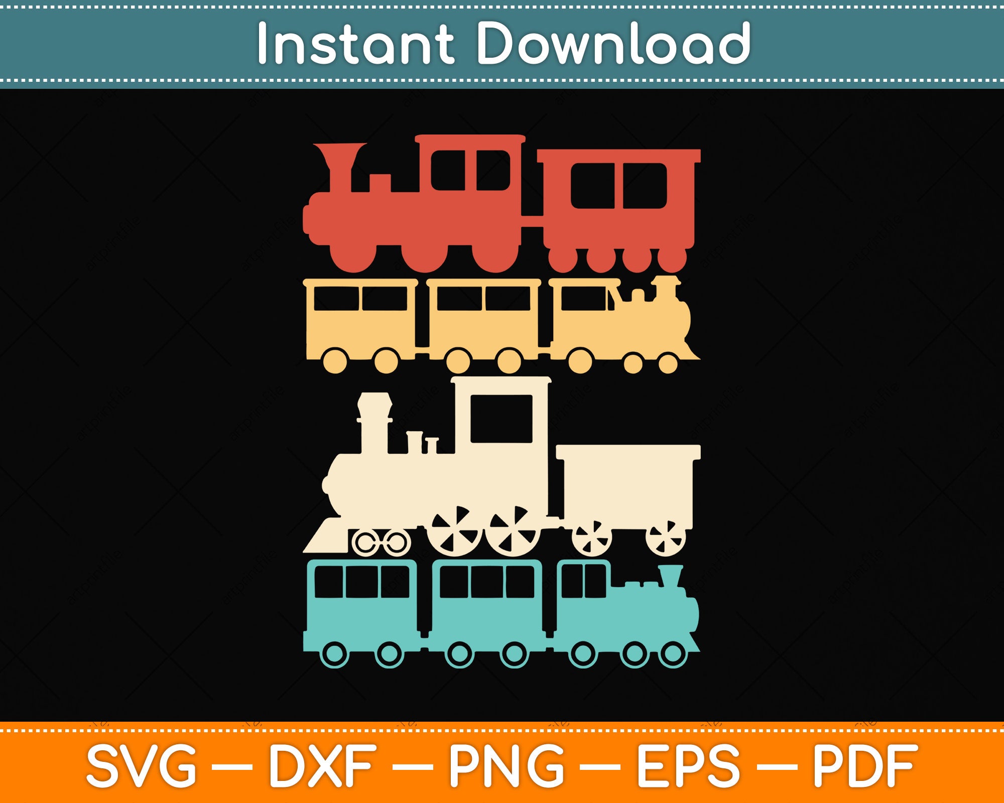 Vintage Retro Steam Train Lover Svg Cutting File – artprintfile