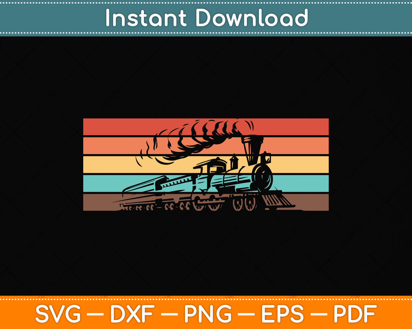 Vintage Train Railroad Retro Svg Cutting File – artprintfile