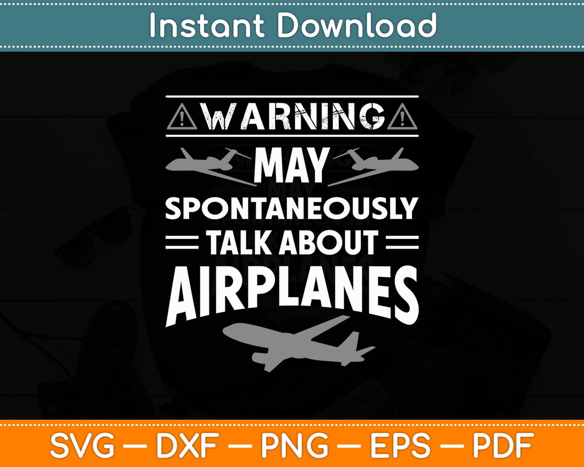 Warning May Spontaneously Aviation Pilot Airplane Flight Pilot Svg ...