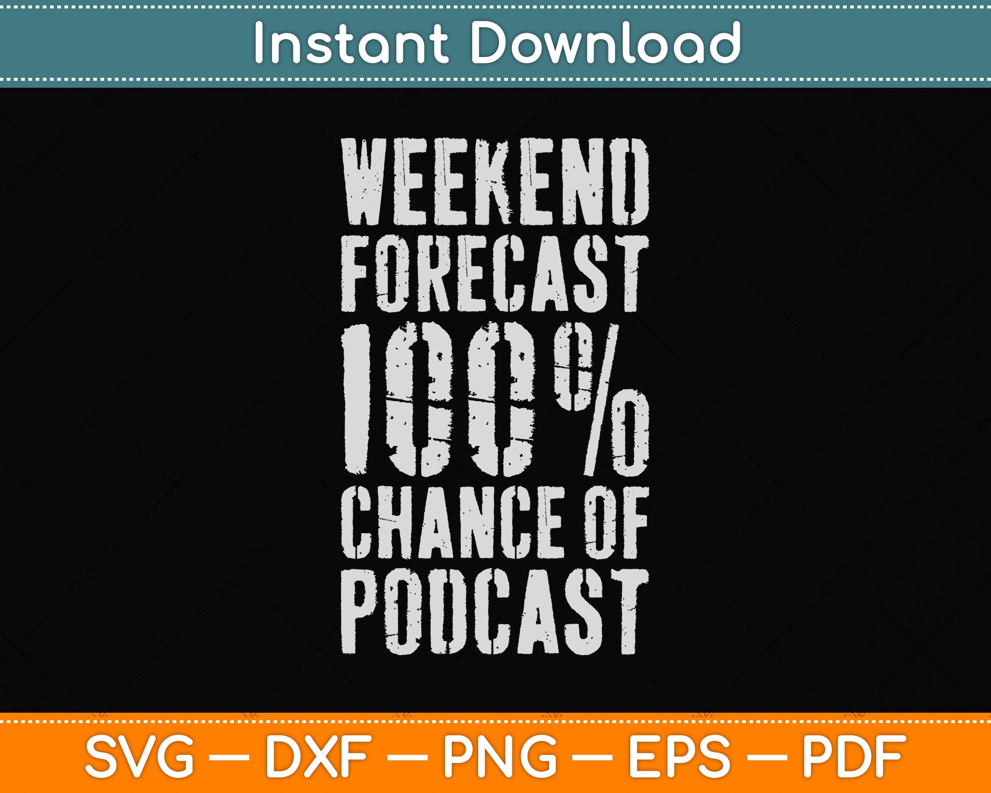 Weekend Forecast Podcast Microphone Podcast Svg Cutting File – artprintfile