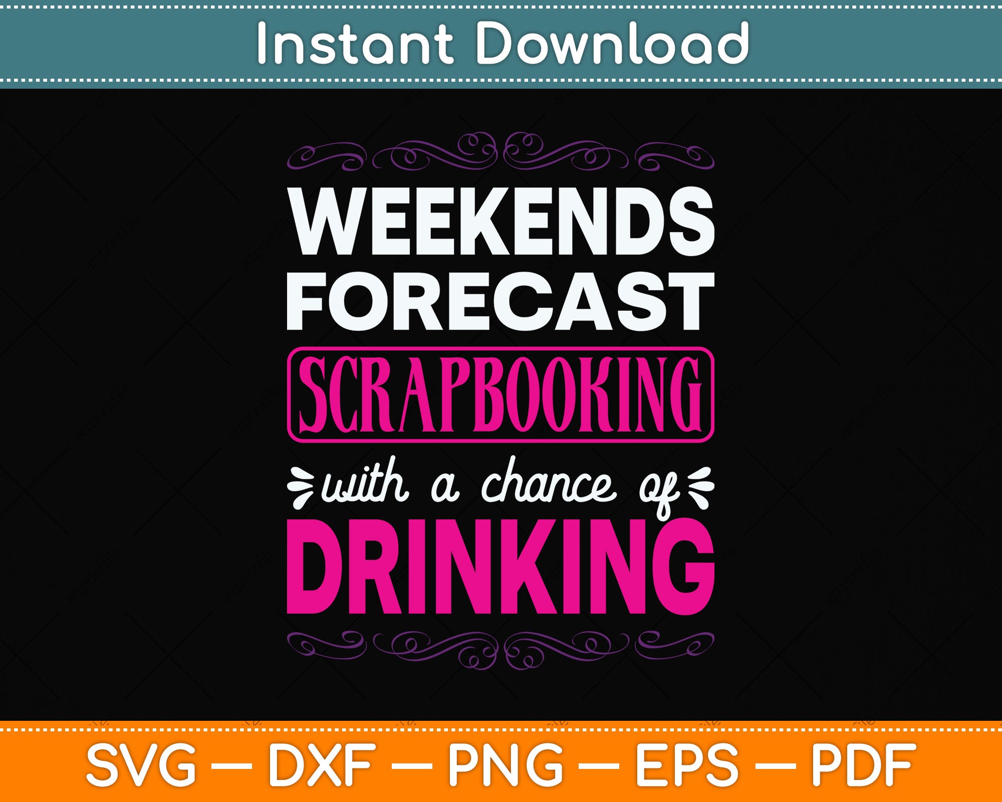 Weekends Forecast Scrapbooking Funny Scrapbook Svg Cutting File ...