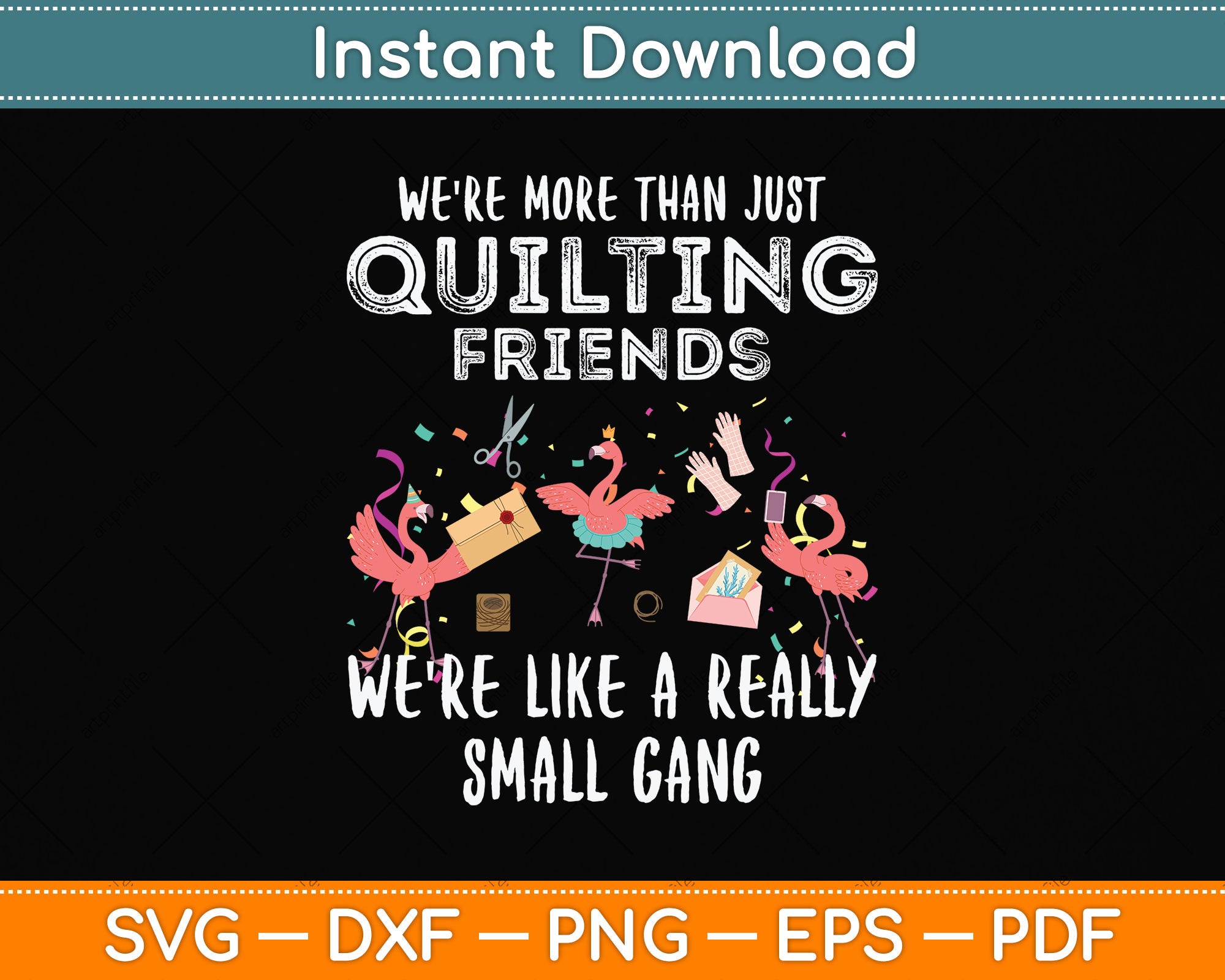 Were More Than Just Quilting Friends Flamingo Svg Cutting File ...