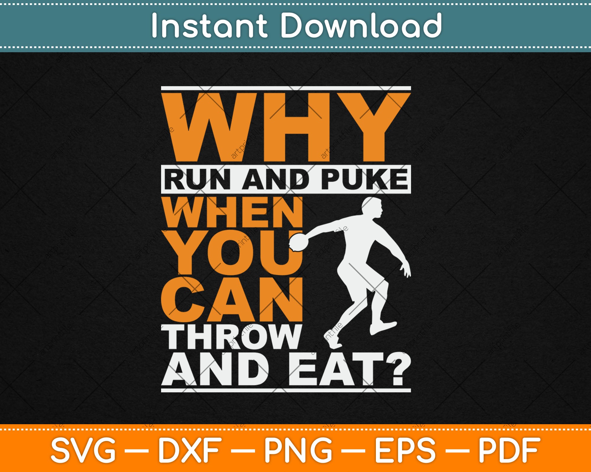 Why Run And Puke Discus Thrower Throw Track And Field Discus Svg File ...