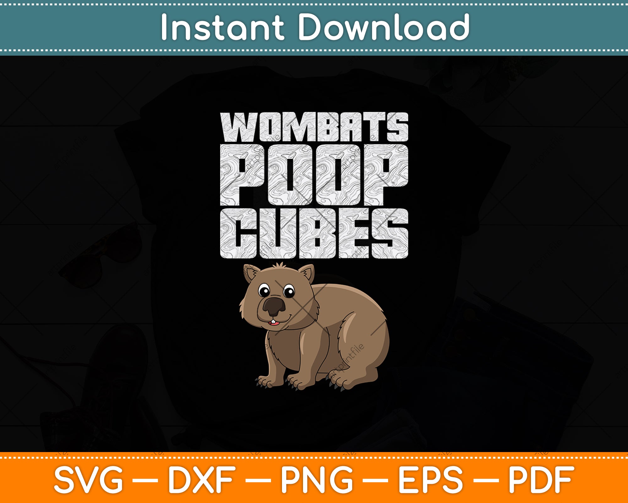 Wombats Poop Cubes Funny Svg Cutting File – artprintfile