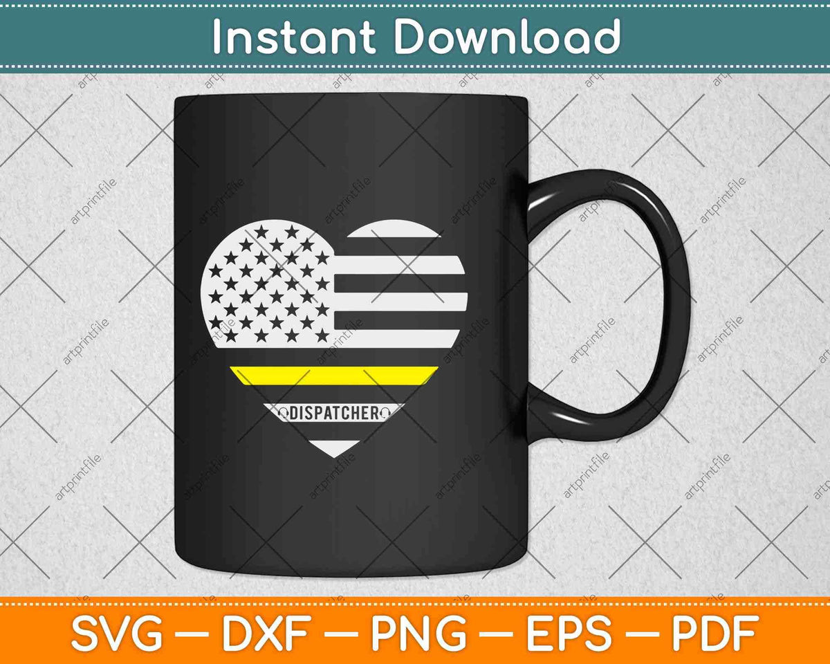 911 Dispatcher Gold Line American Flag Emergency Dispatchers Svg File ...
