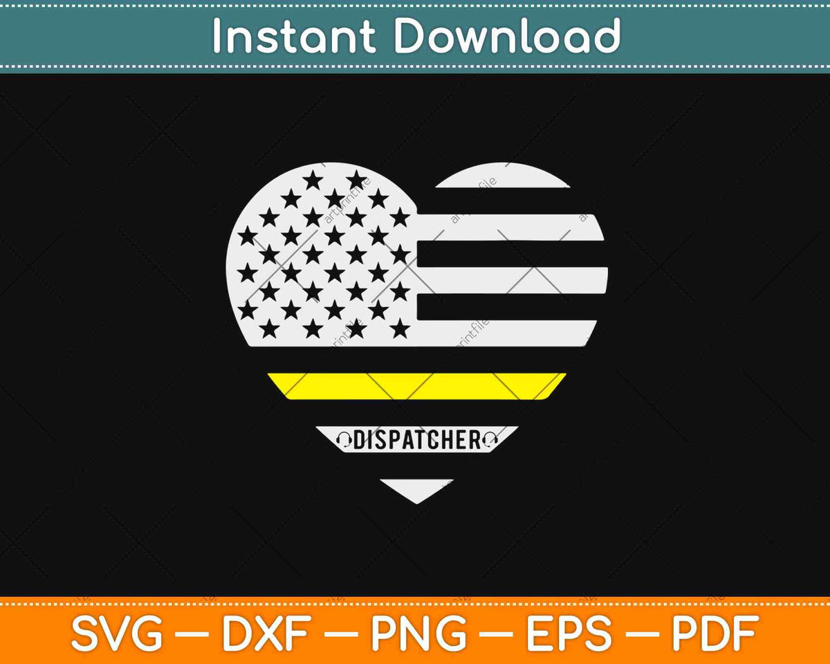 911 Dispatcher Gold Line American Flag Emergency Dispatchers Svg File ...