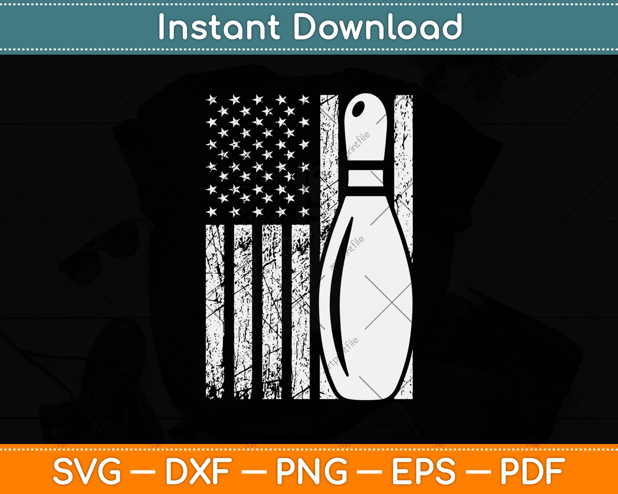American Flag Bowling Svg Cutting File – artprintfile