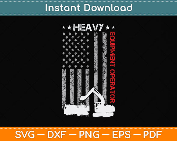 American Flag Heavy Equipment Operator Svg Png Dxf Cutting File ...