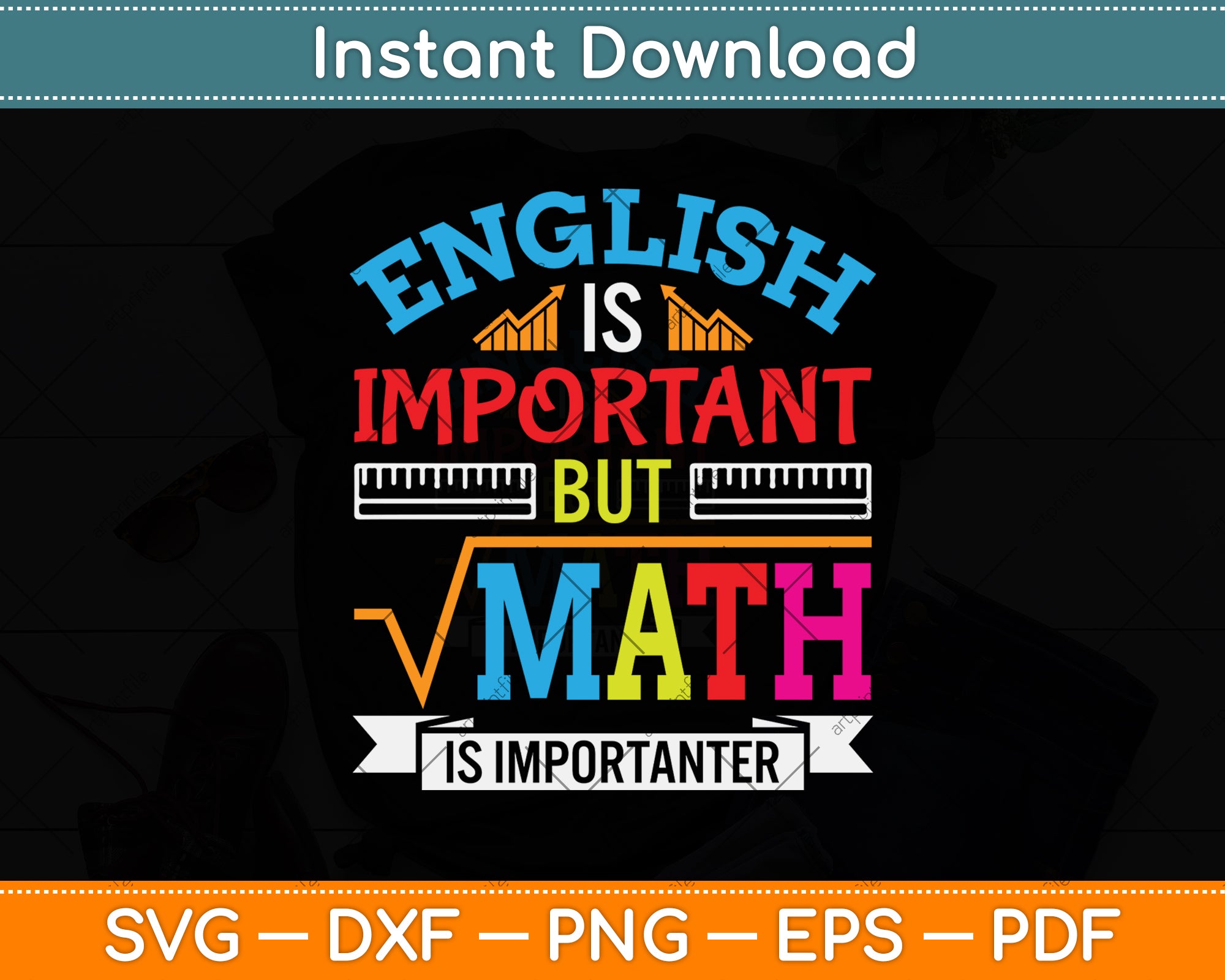English Is Important But Math Is Importanter Svg Digital Cutting File ...