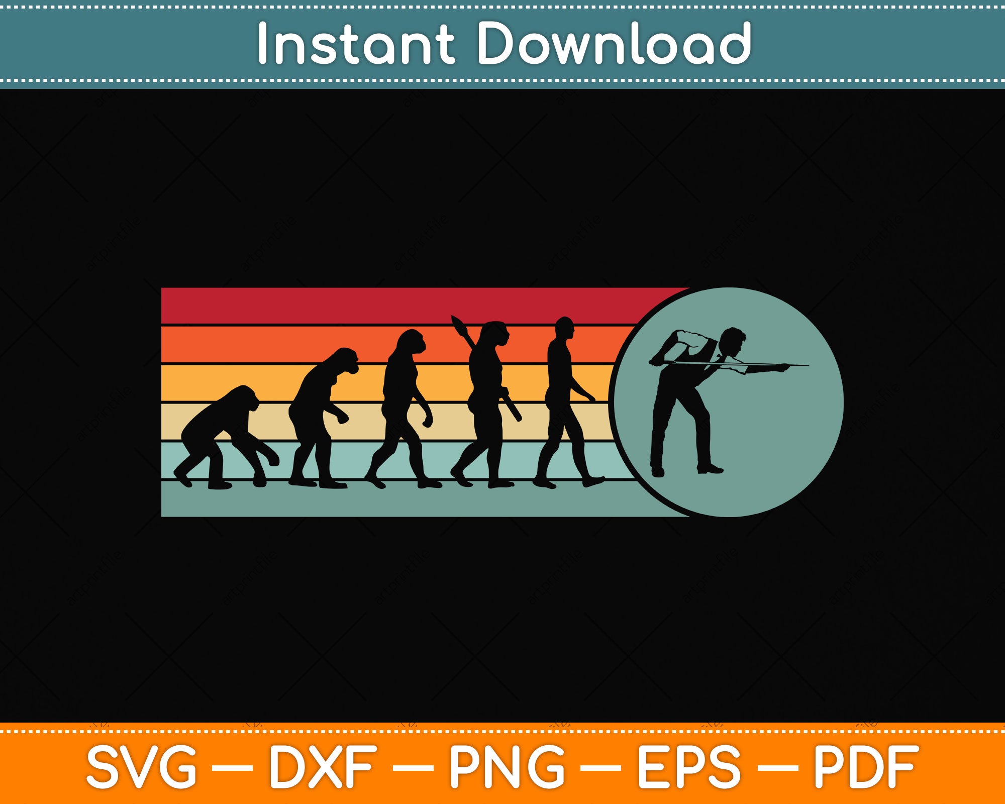 Evolution Pool Billiards Retro Snooker Player Svg Cutting File ...