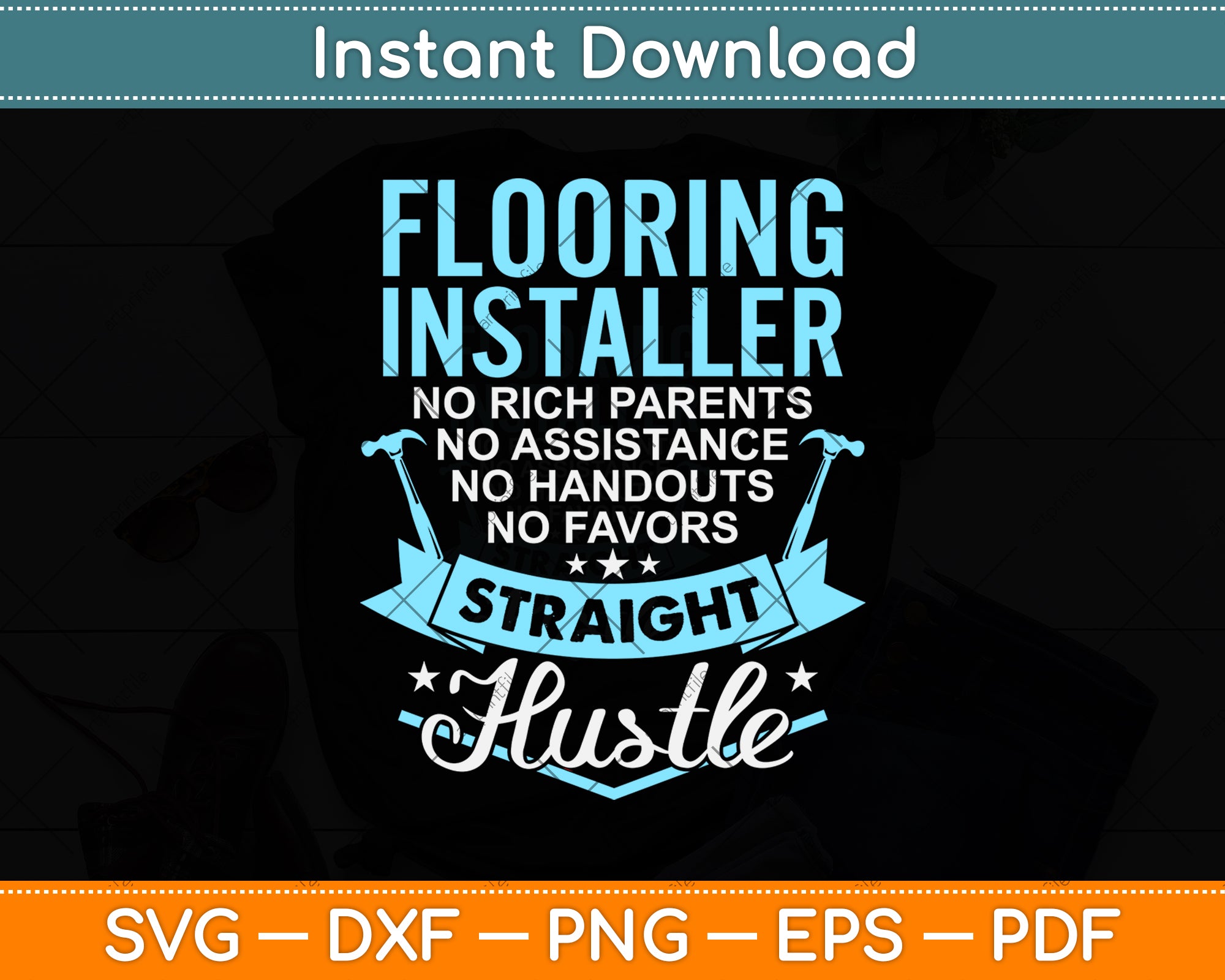 Flooring Installer Contractor Fun Skills Floor Installation Svg File ...
