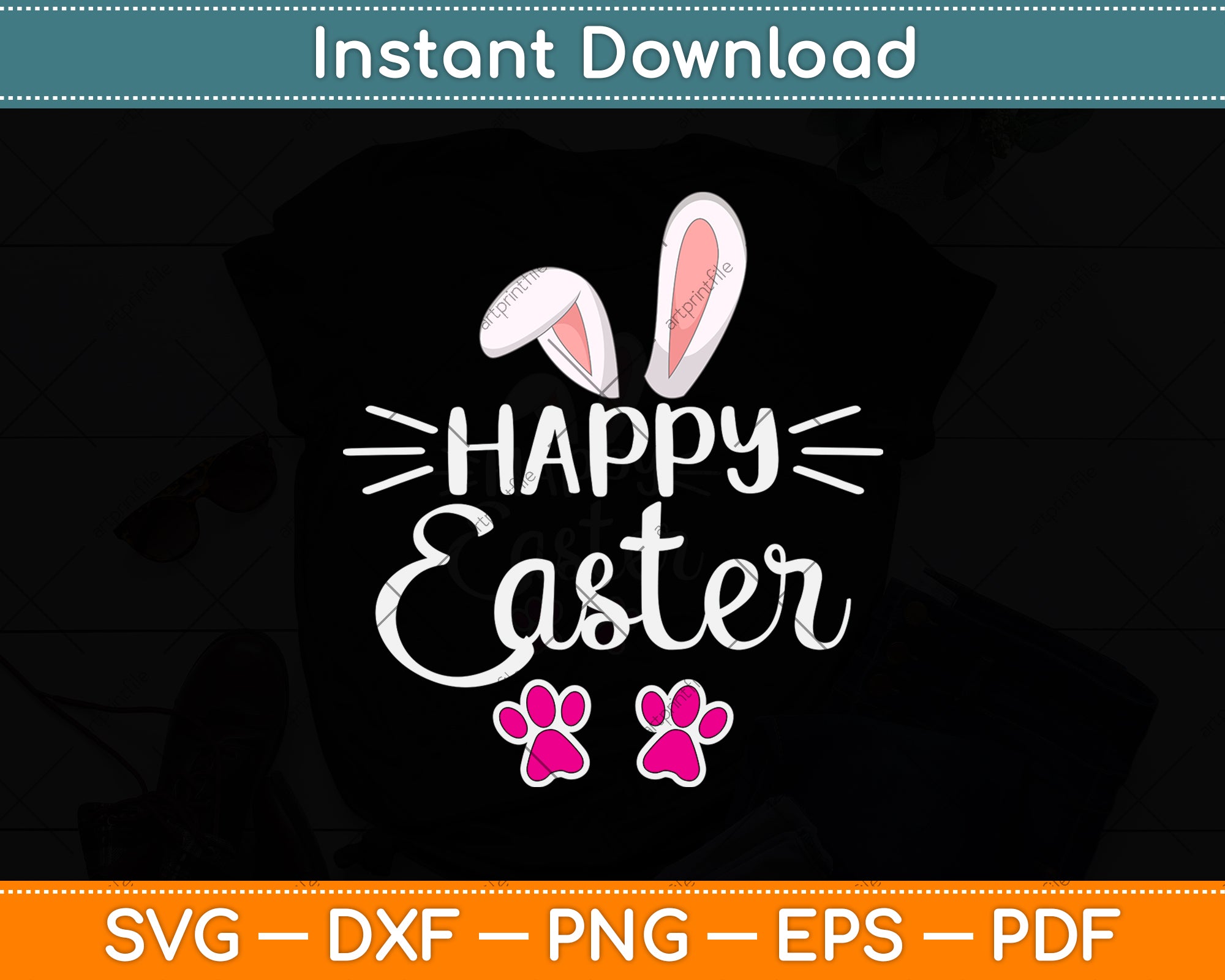 Funny Happy Easter Three Bunny Svg Cutting File – artprintfile