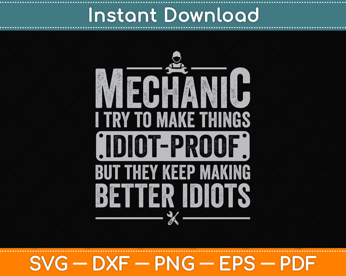 Funny Mechanic Dad Car Garage Auto Mechanics Svg Cutting File ...