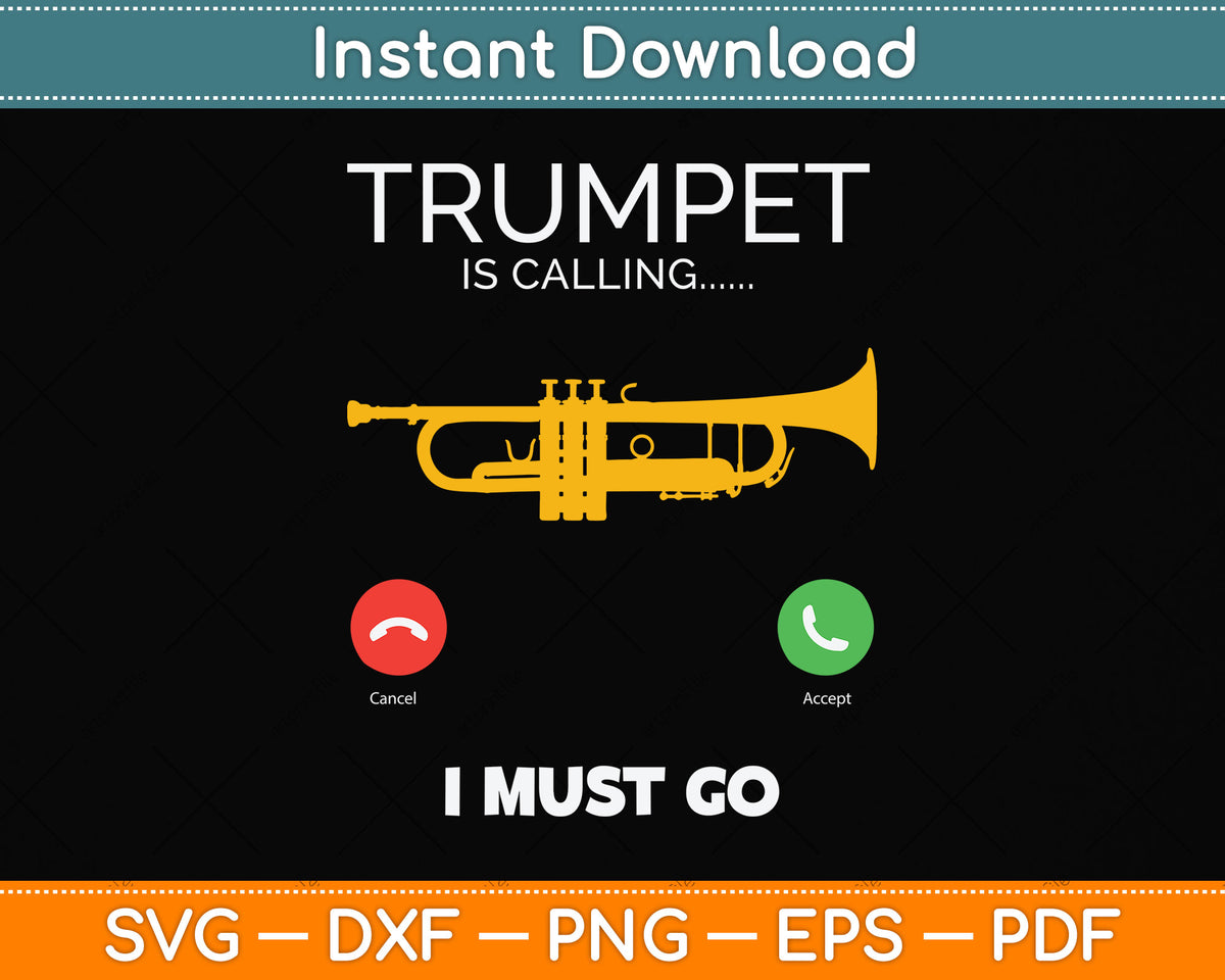 Funny Trumpet Calling Svg Cutting File – artprintfile
