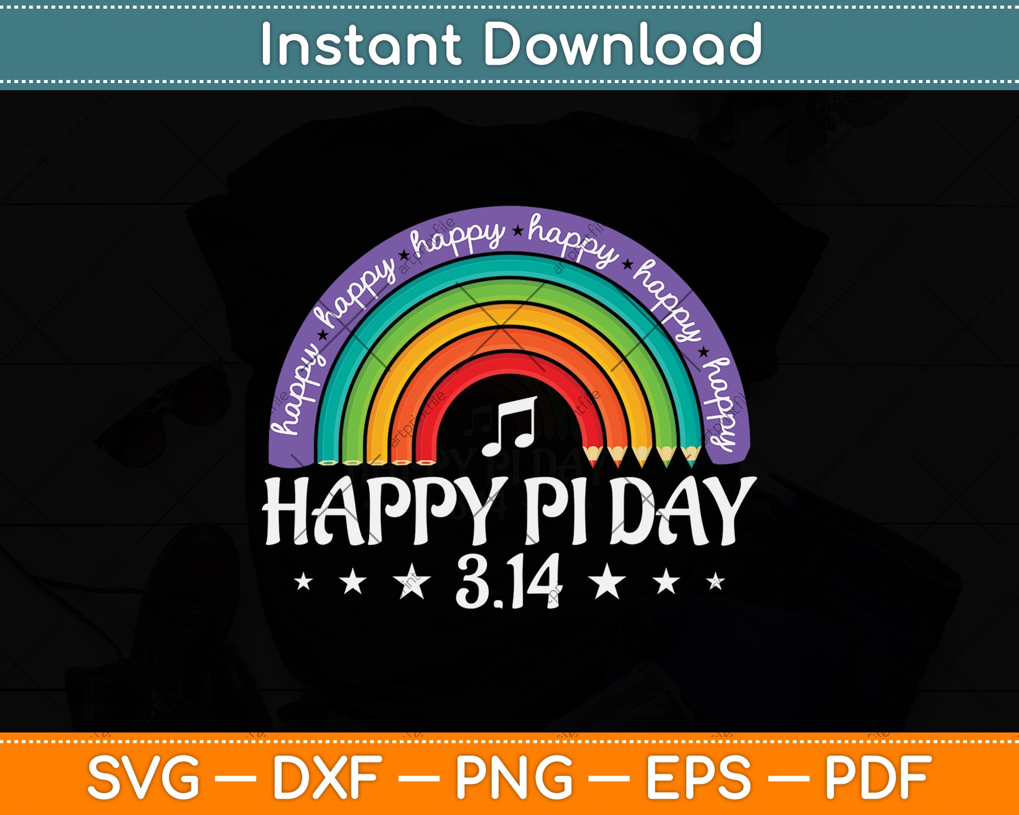 Happy Pi Day Mathematic Math Teacher Gift Rainbow Svg Cutting File ...