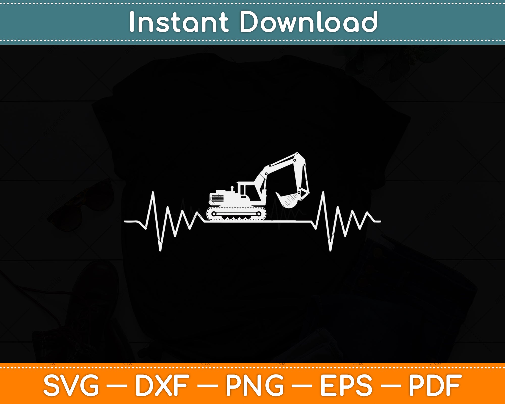 Heartbeat Heavy Equipment Operator Svg Cutting File – artprintfile