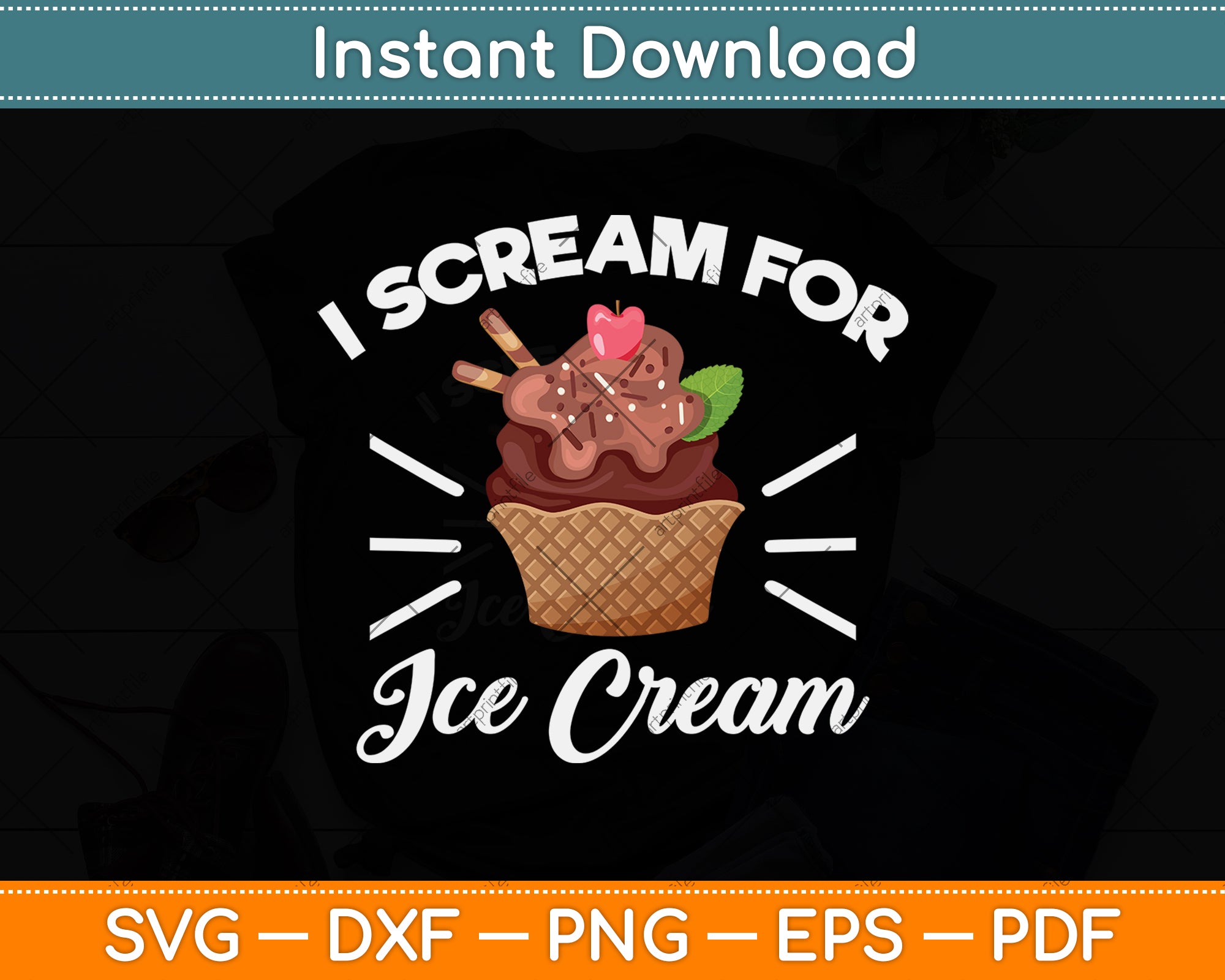 I Scream For Ice Cream Svg Cutting File – artprintfile