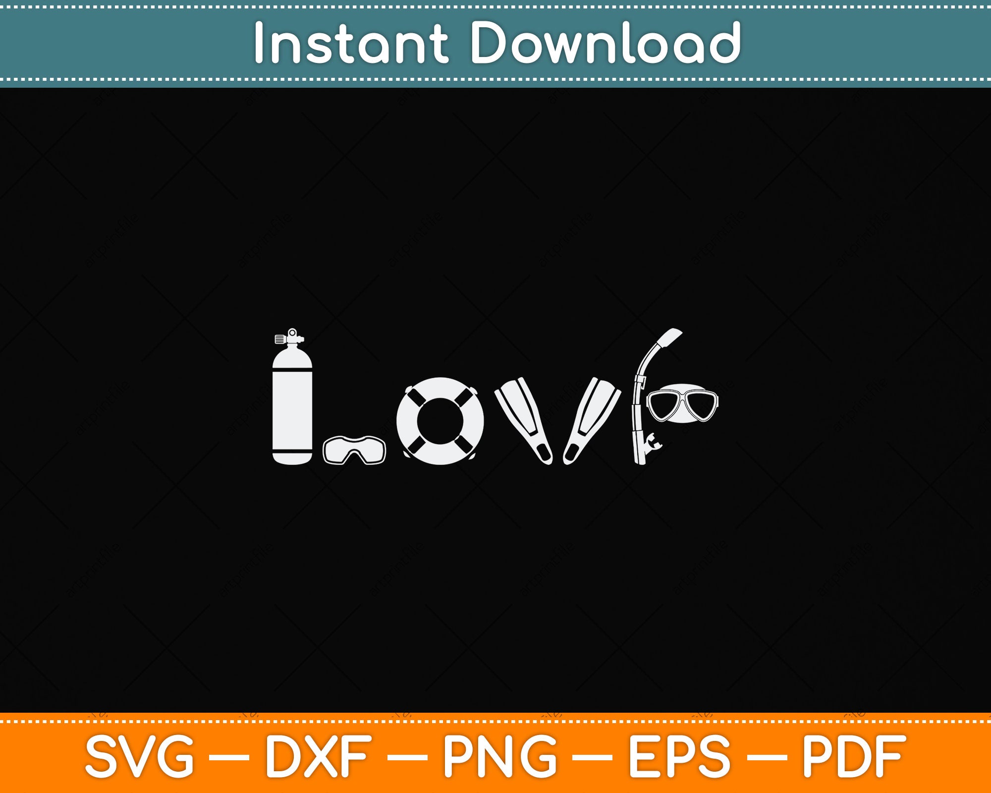 I love Scuba Diving Svg Cutting File – artprintfile