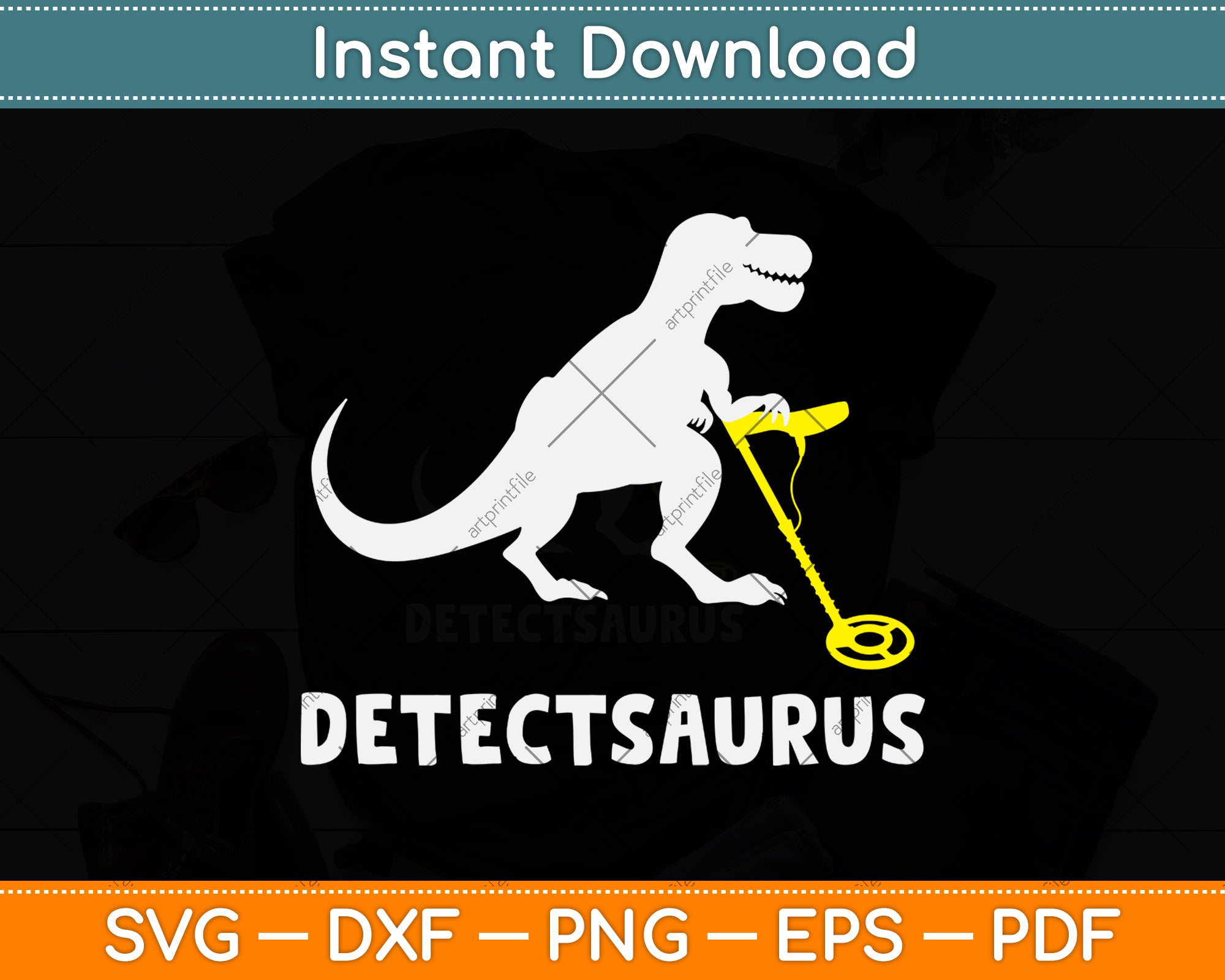 Metal Detecting Saurus Detector Svg Cutting File – artprintfile