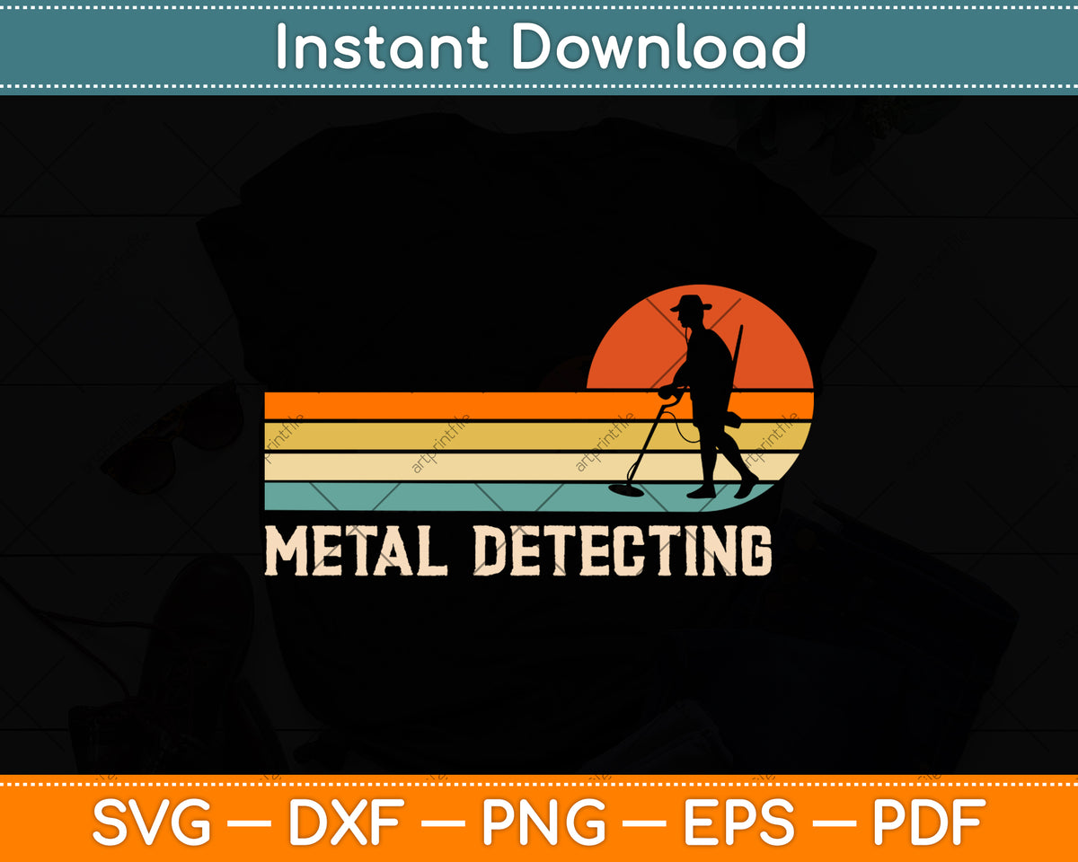 Vintage Retro Metal Detecting Svg Cutting File – artprintfile