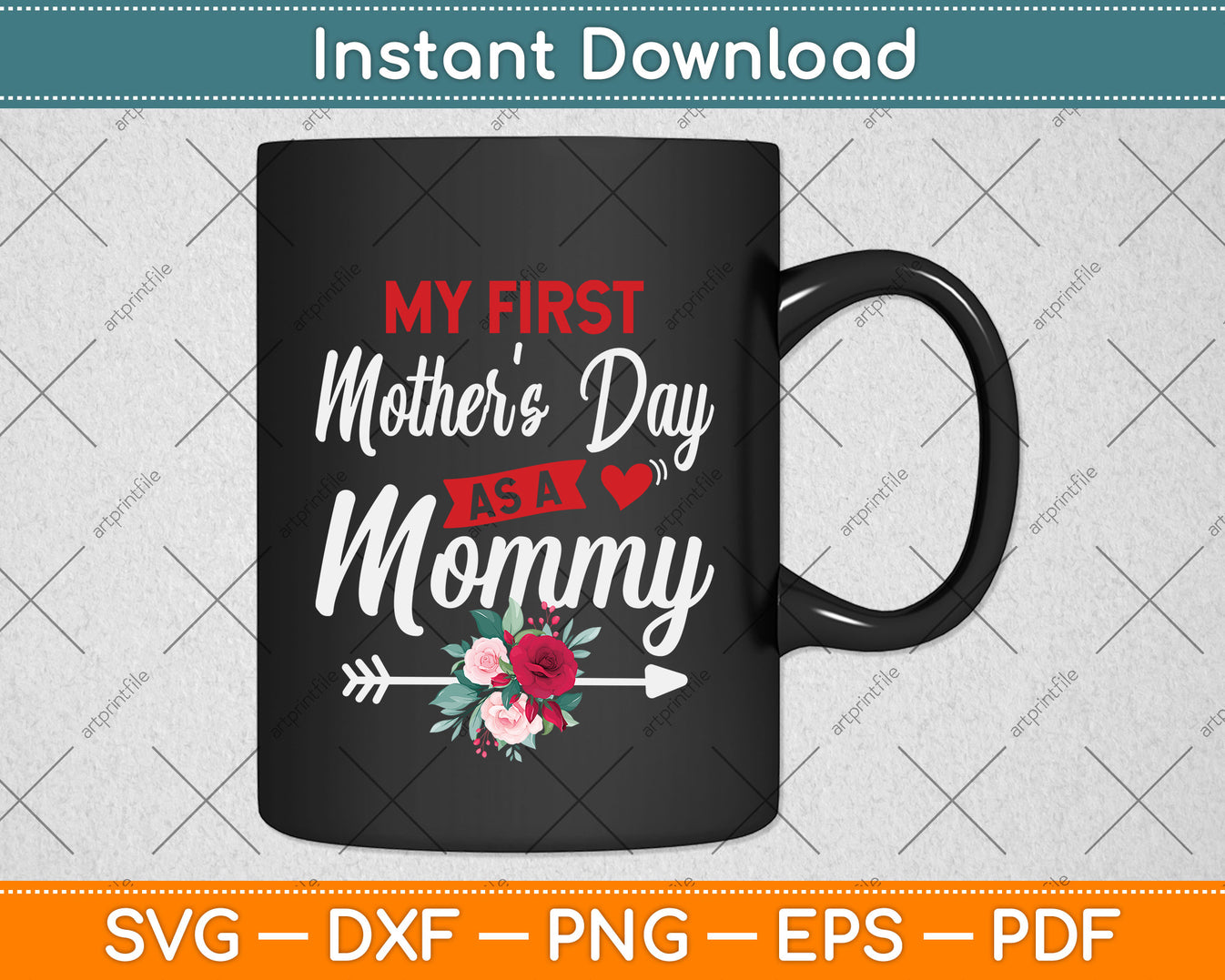 My First Mother's Day As A Mommy Mother's Day New Mom Svg File ...