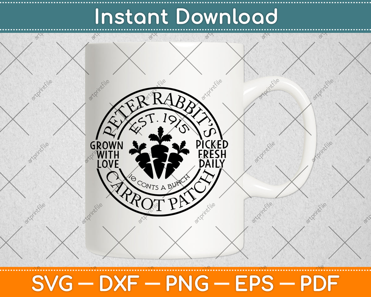 Peter Rabbit’s Carrot Patch Svg Cutting File – artprintfile