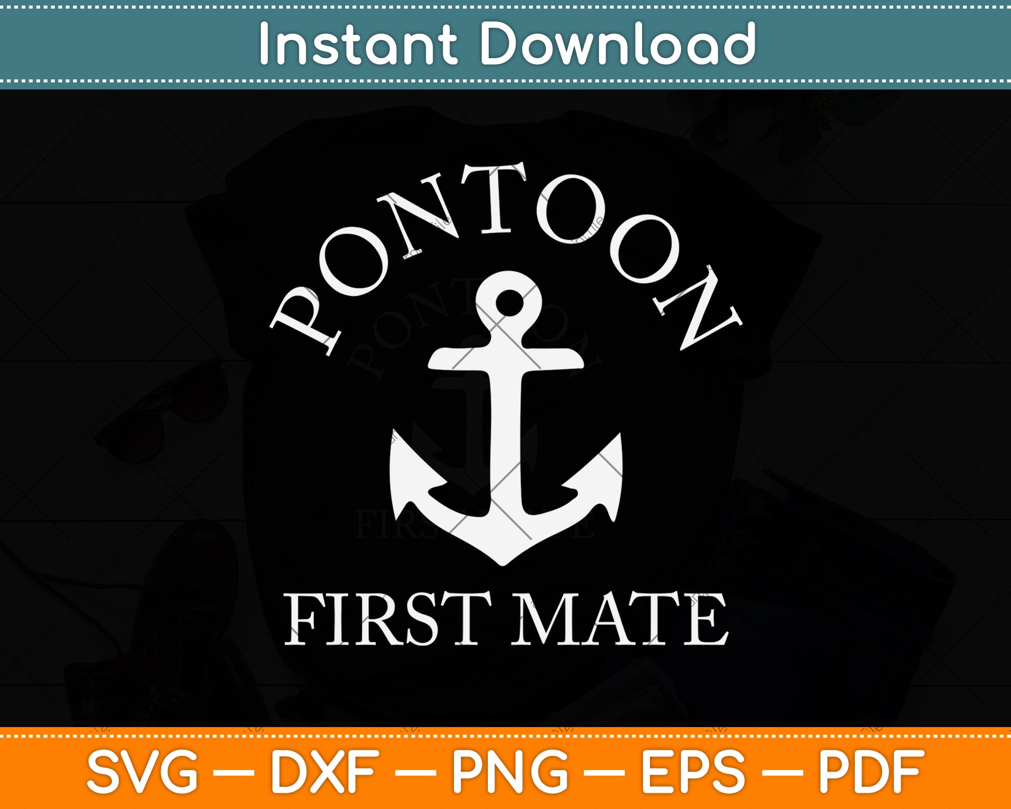 Pontoon First Mate Boat Svg Design Cutting File – artprintfile