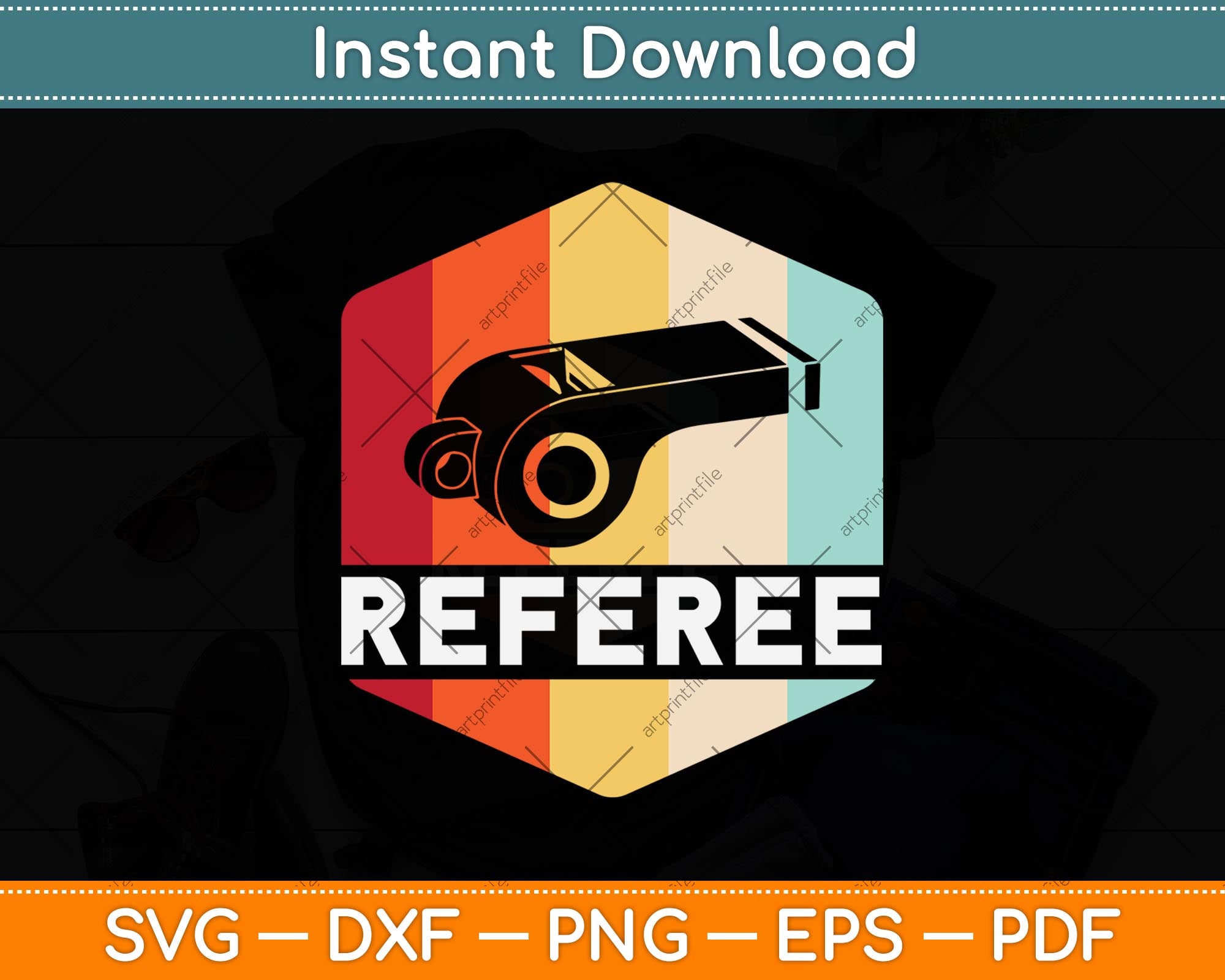 Vintage Retro Style Referee Svg Png Dxf Cutting File – artprintfile