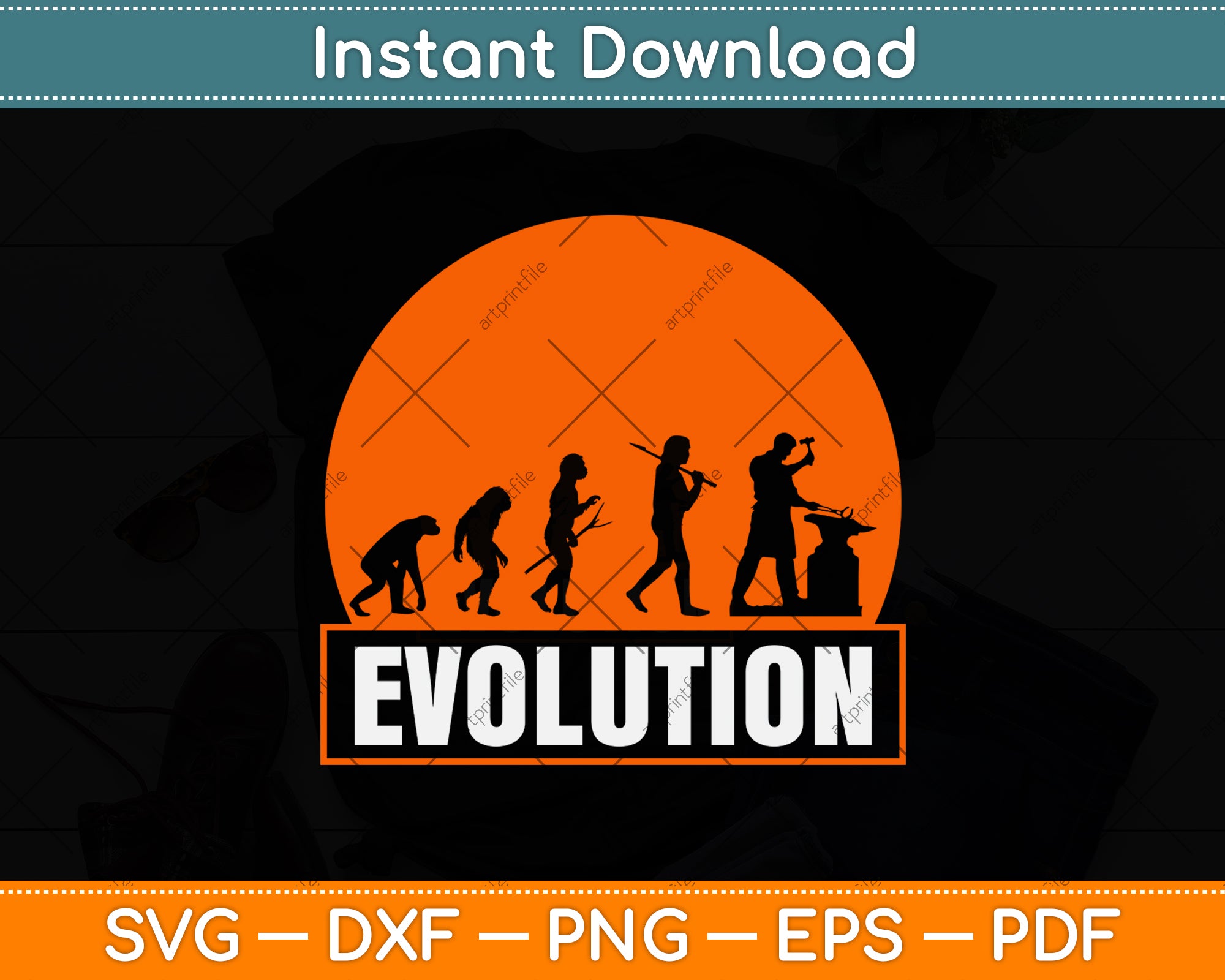 Steel Worker Funny Evolution Svg Cutting File – artprintfile