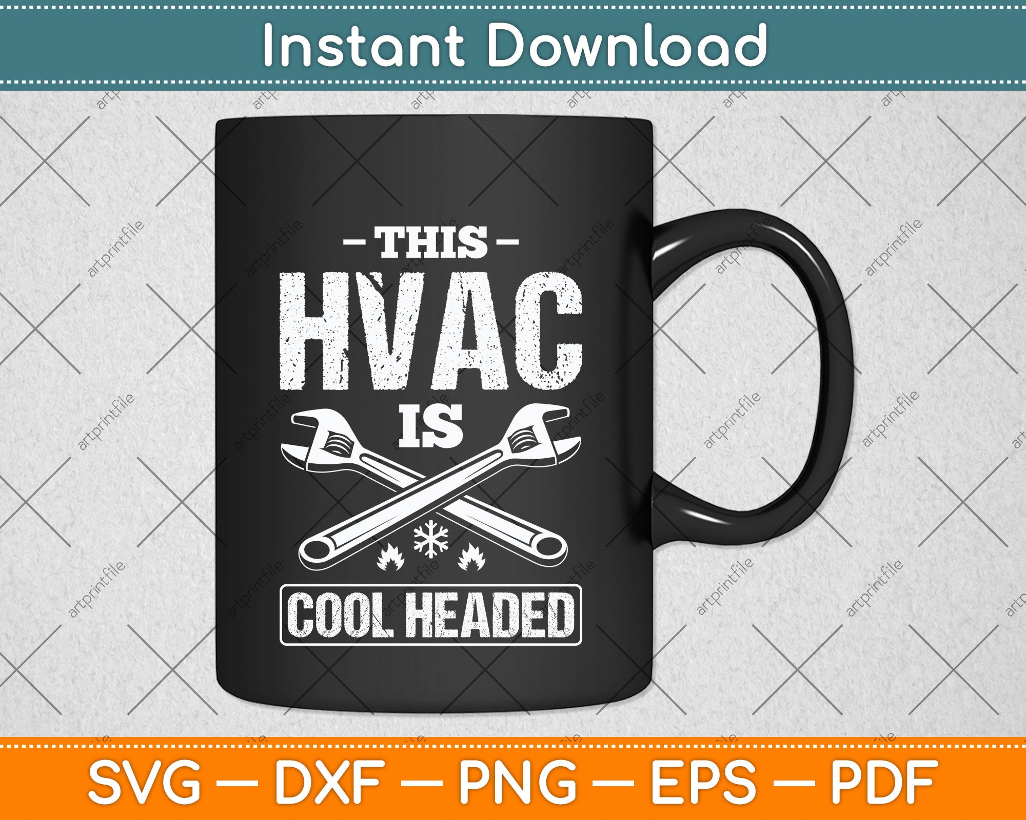 This HVAC Is Cool Headed HVAC Tech HVAC Technician AC Repair Svg ...