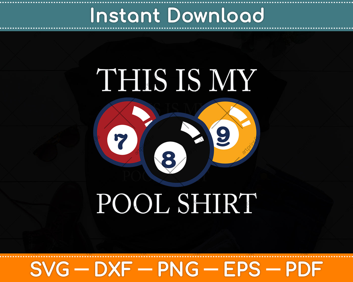 This Is My Pool Shirt Billiard Funny Pool Player Svg Cutting File ...