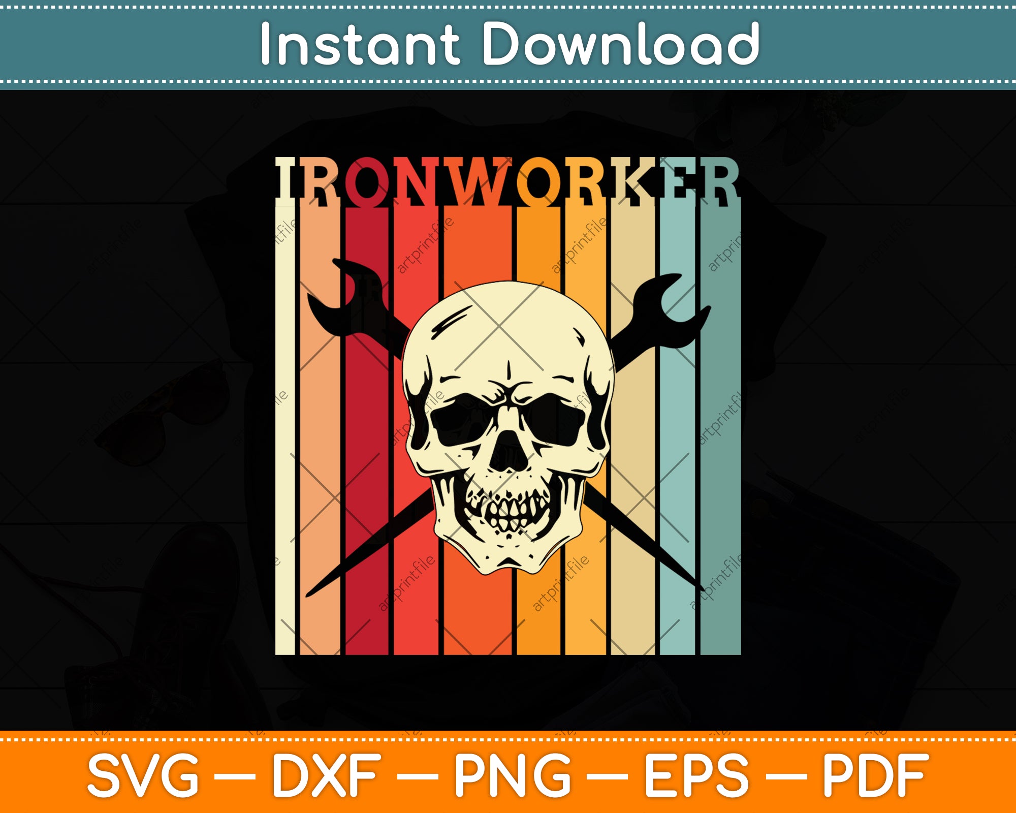 Vintage Retro Ironworker Svg Cutting File – artprintfile