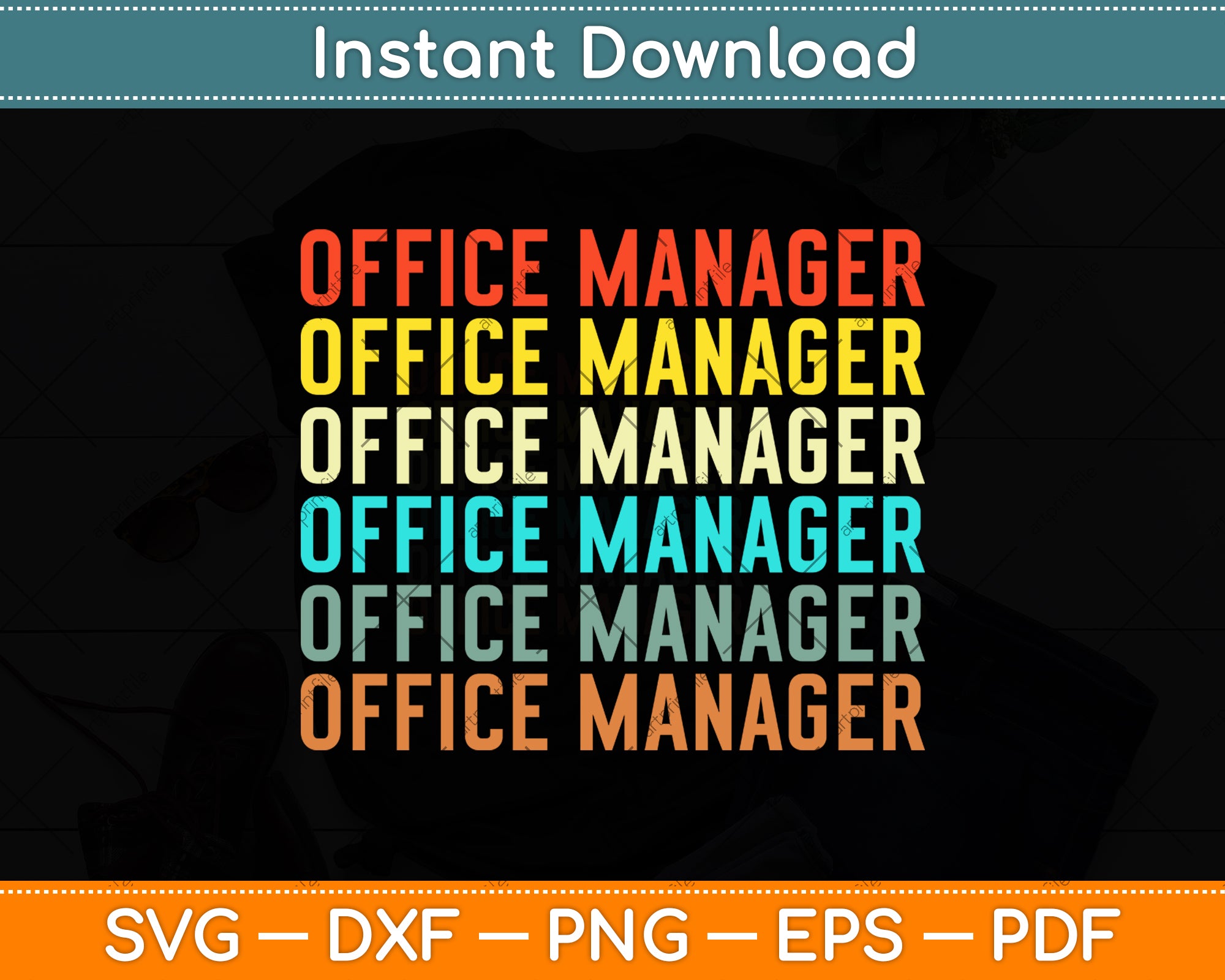 Vintage Retro Office Manager Svg Cutting File – artprintfile