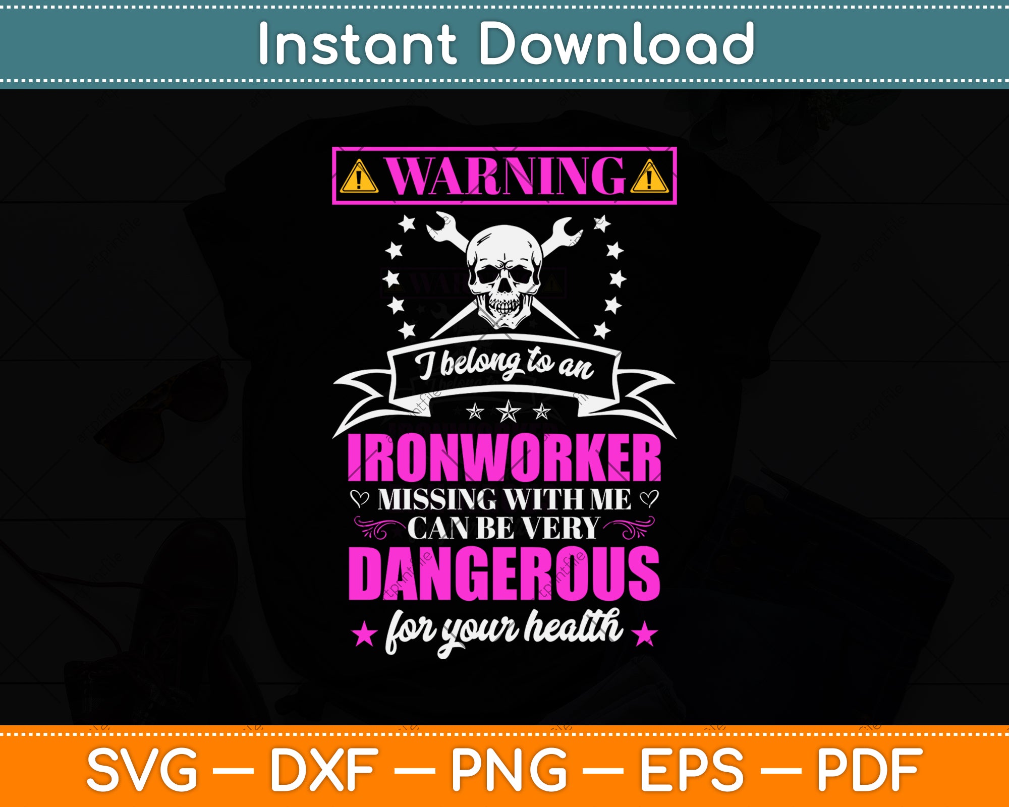 Warning I Belong To An Ironworker Svg Cutting File – artprintfile