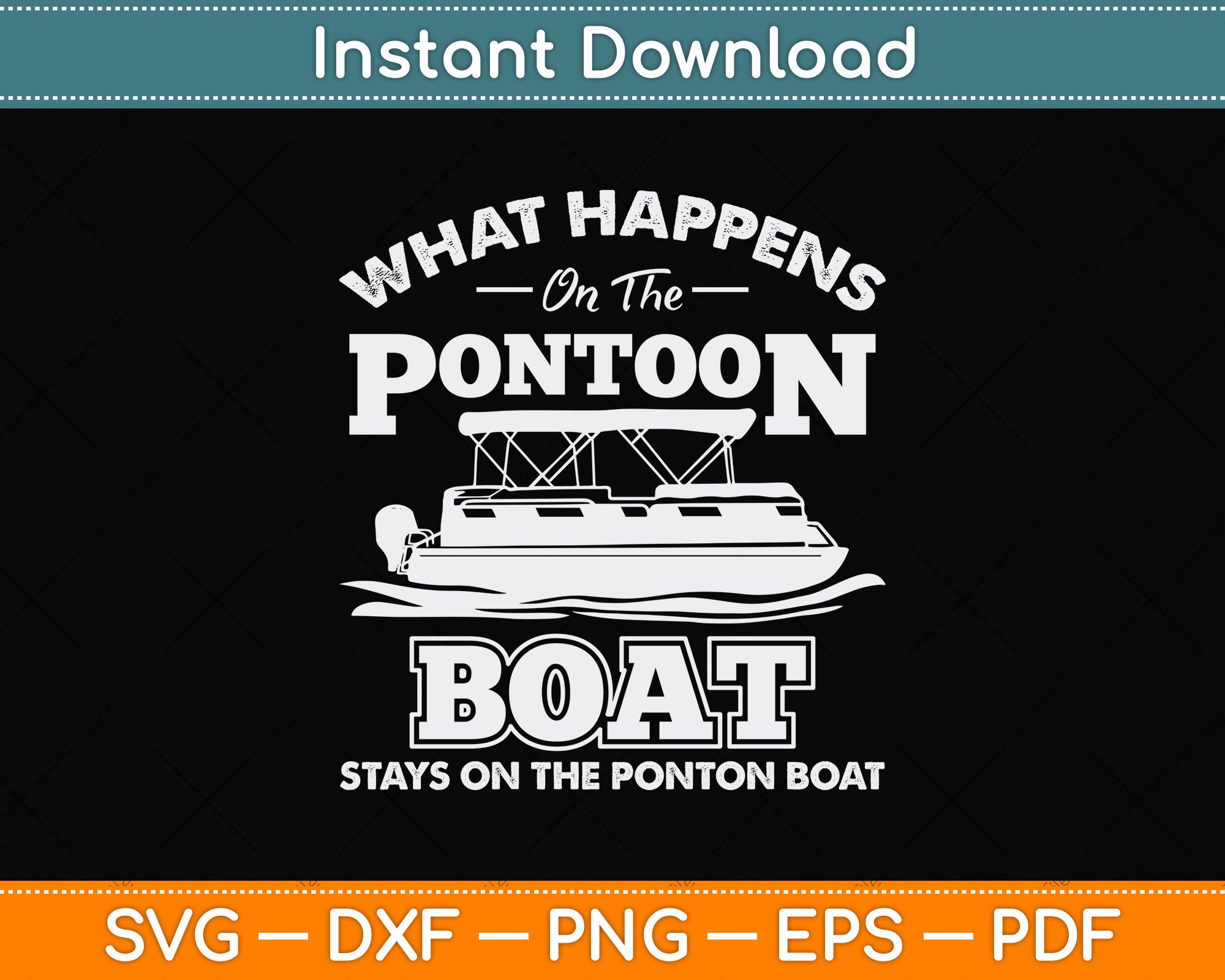 What Happens on the Pontoon Boat - Captain Svg Cutting File – artprintfile