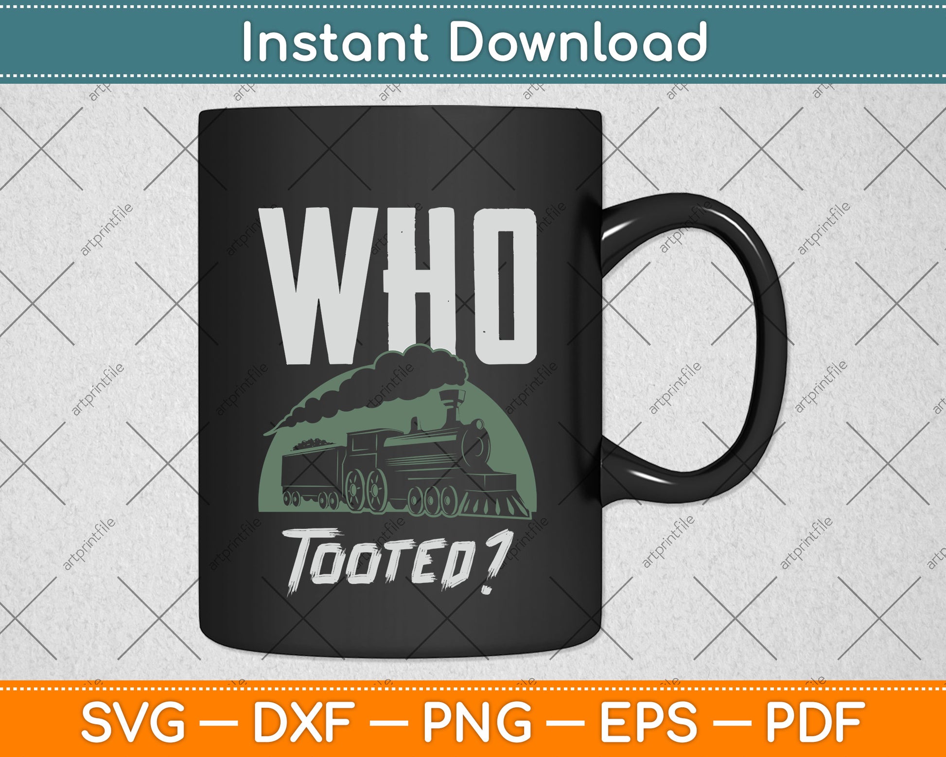 Who Tooted Funny Train Svg Free Digital Cutting File – artprintfile