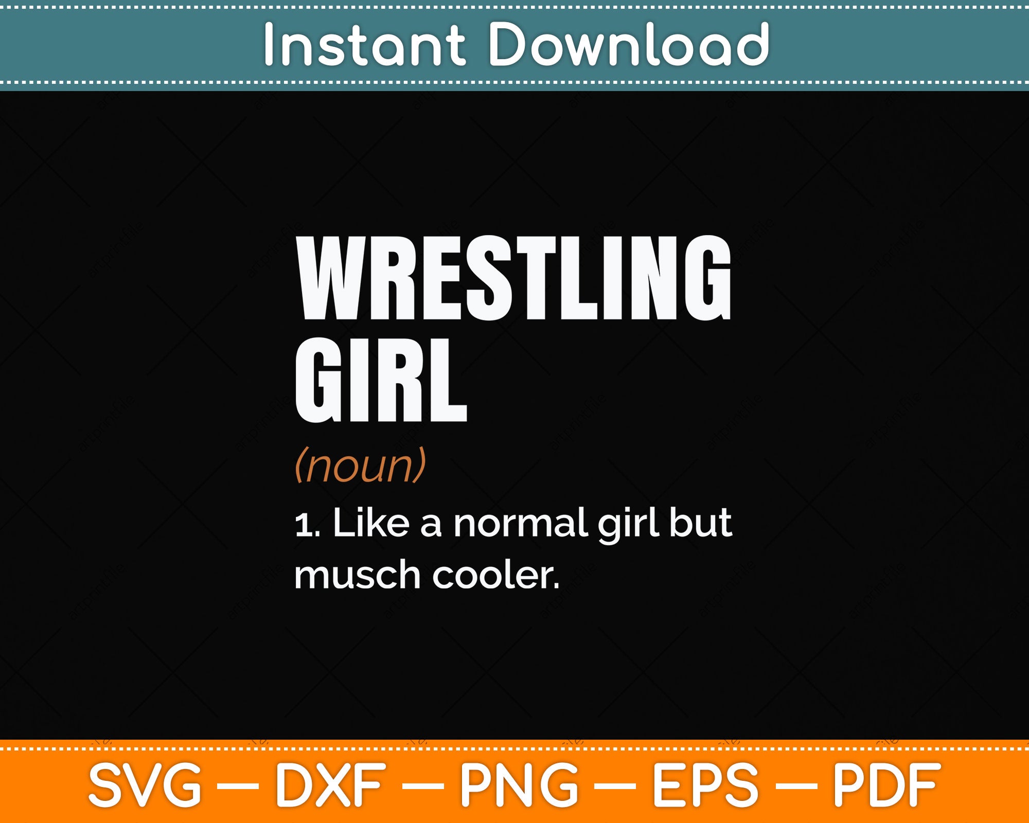 Wrestling Girl Definition - Funny Wrestling Svg Cutting File – artprintfile