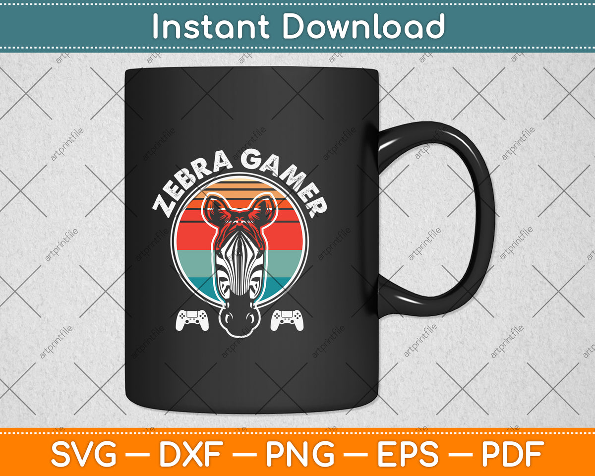 Zebra Gamer Controller Graphic Svg Cutting File – artprintfile
