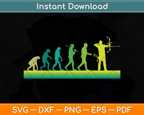 Archery Archer Evolution Retro Svg Cutting File – artprintfile