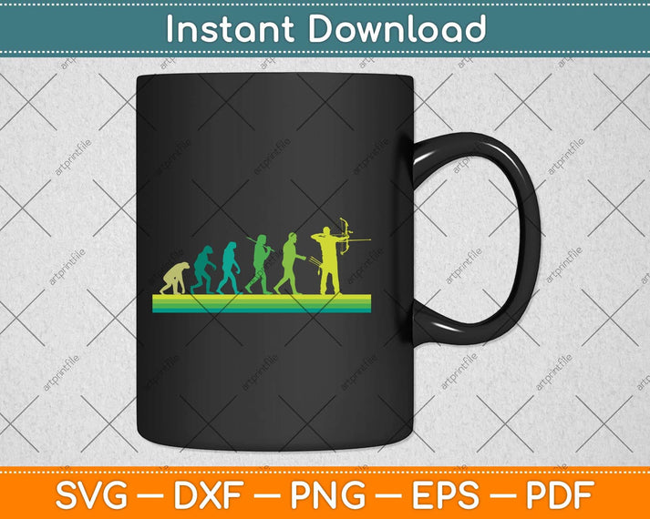 Archery Archer Evolution Retro Svg Cutting File – artprintfile