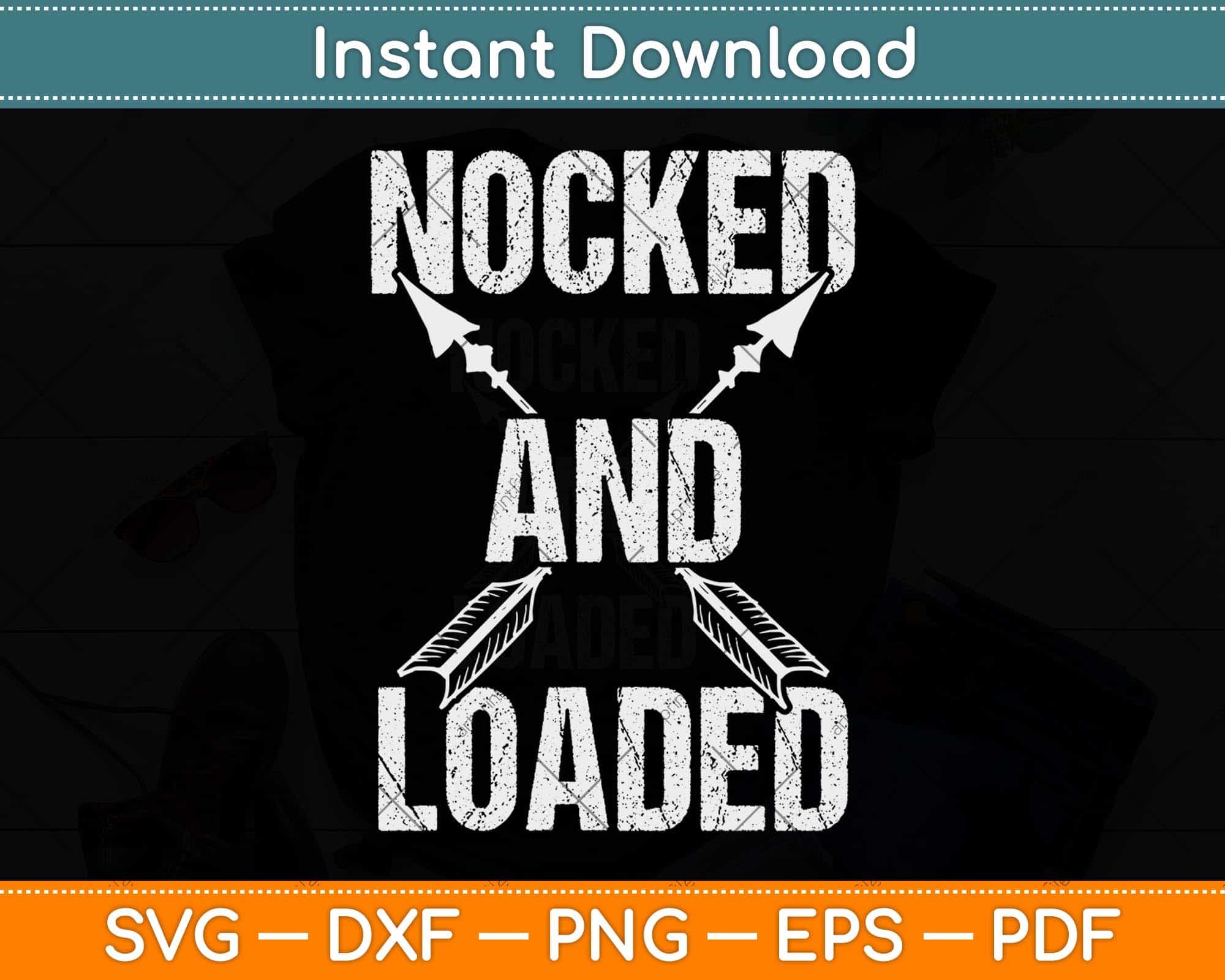 Archery Nocked And Loaded Bow Hunting Svg Cutting File – artprintfile